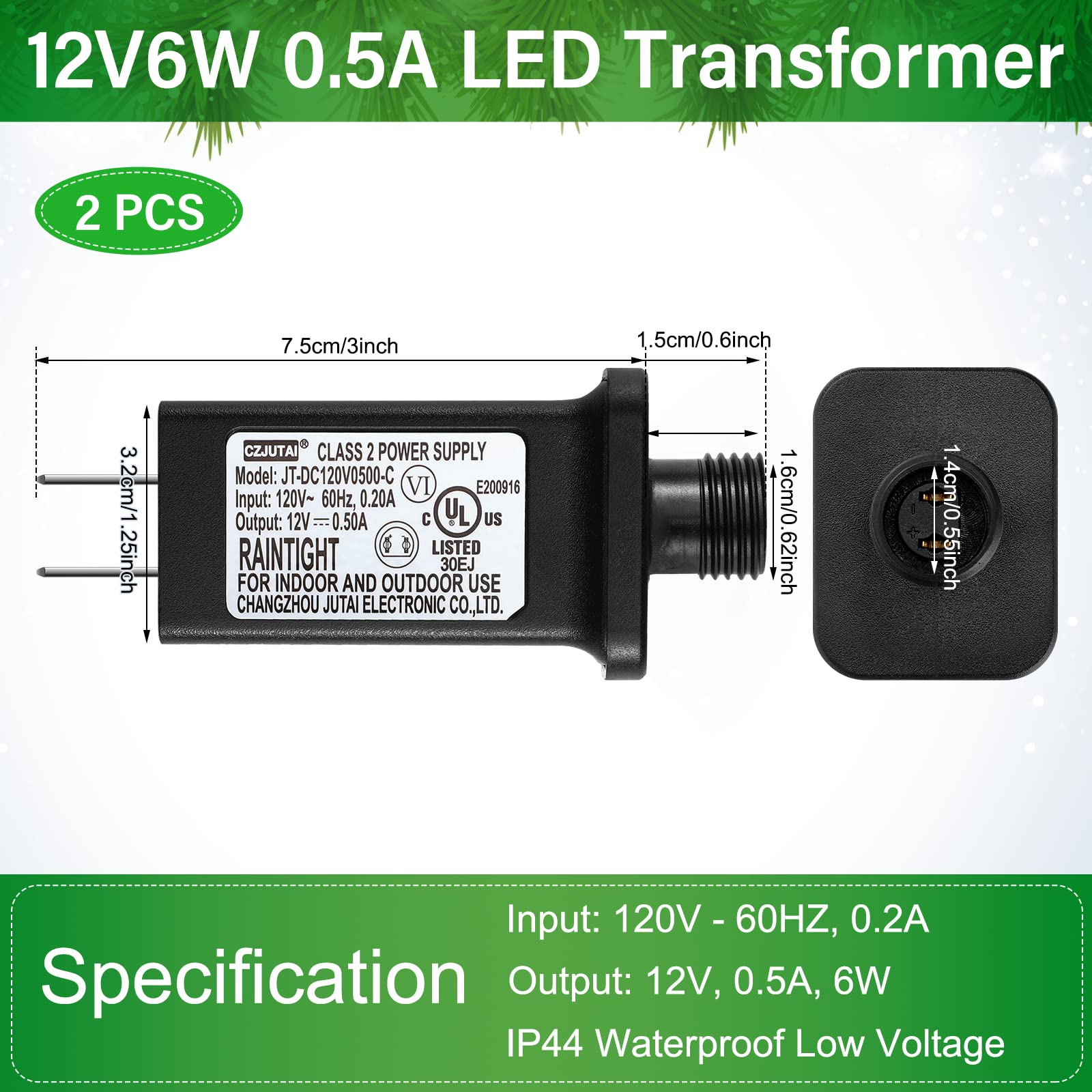 Snapklik.com : 2 Pieces LED Transformer Replacement Class 2 Power ...