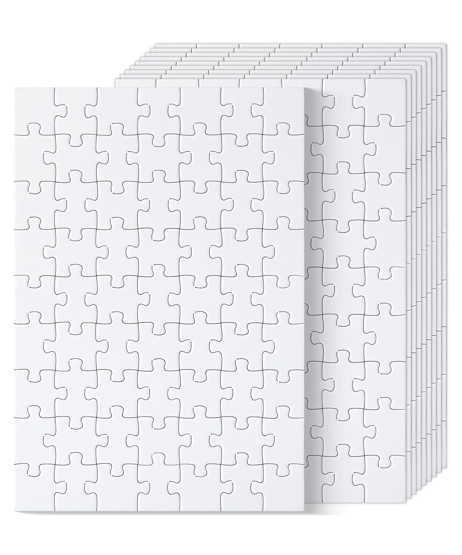 Amazon.com: Mr. Pen- Blank Puzzle, 10 Pack, 63 Pieces/Pack, 8.2" x 5.6 ...