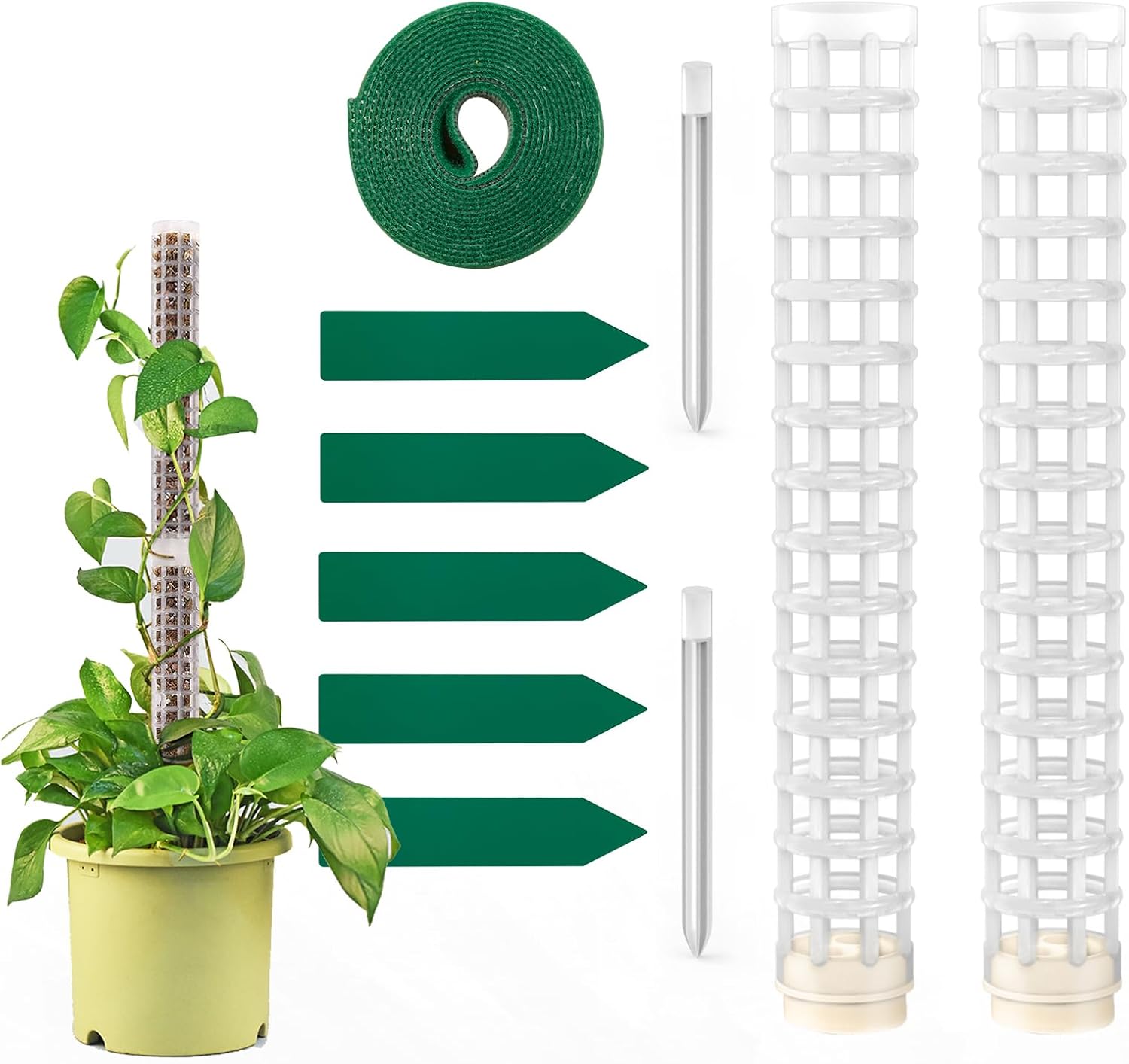 Amazon.com : Plastic Moss Pole for Plants Monstera, 2 Pcs Moss Poles ...