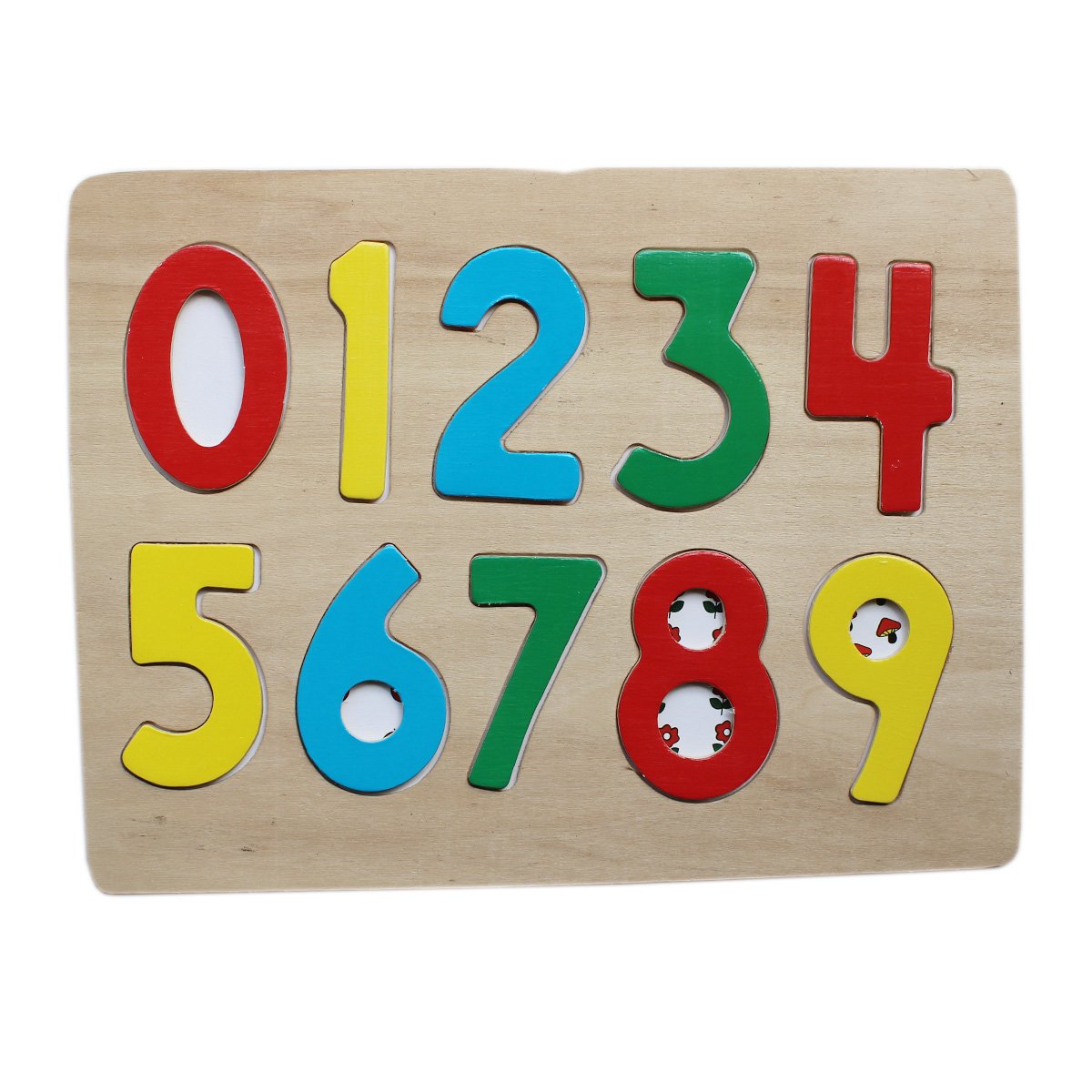 Wooden Number Puzzle Board - Number Recognition Toy Wooden Board ...
