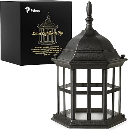 Amazon.com : Pelopy Lighthouse Top Replacement - Cast Aluminum Topper ...