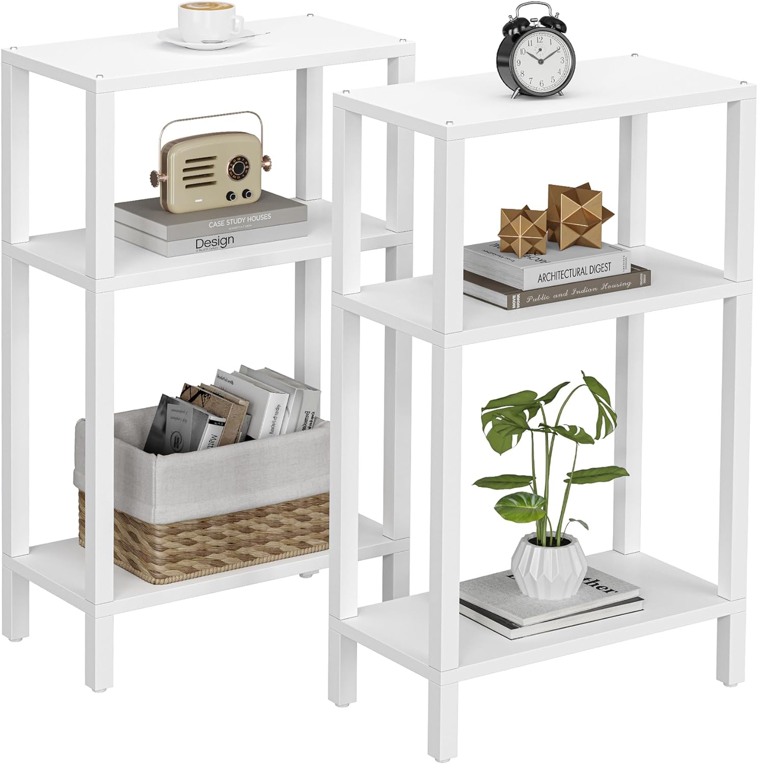 Amazon.com: TUTOTAK Small Side Table, Narrow End Table, Skinny Sofa ...