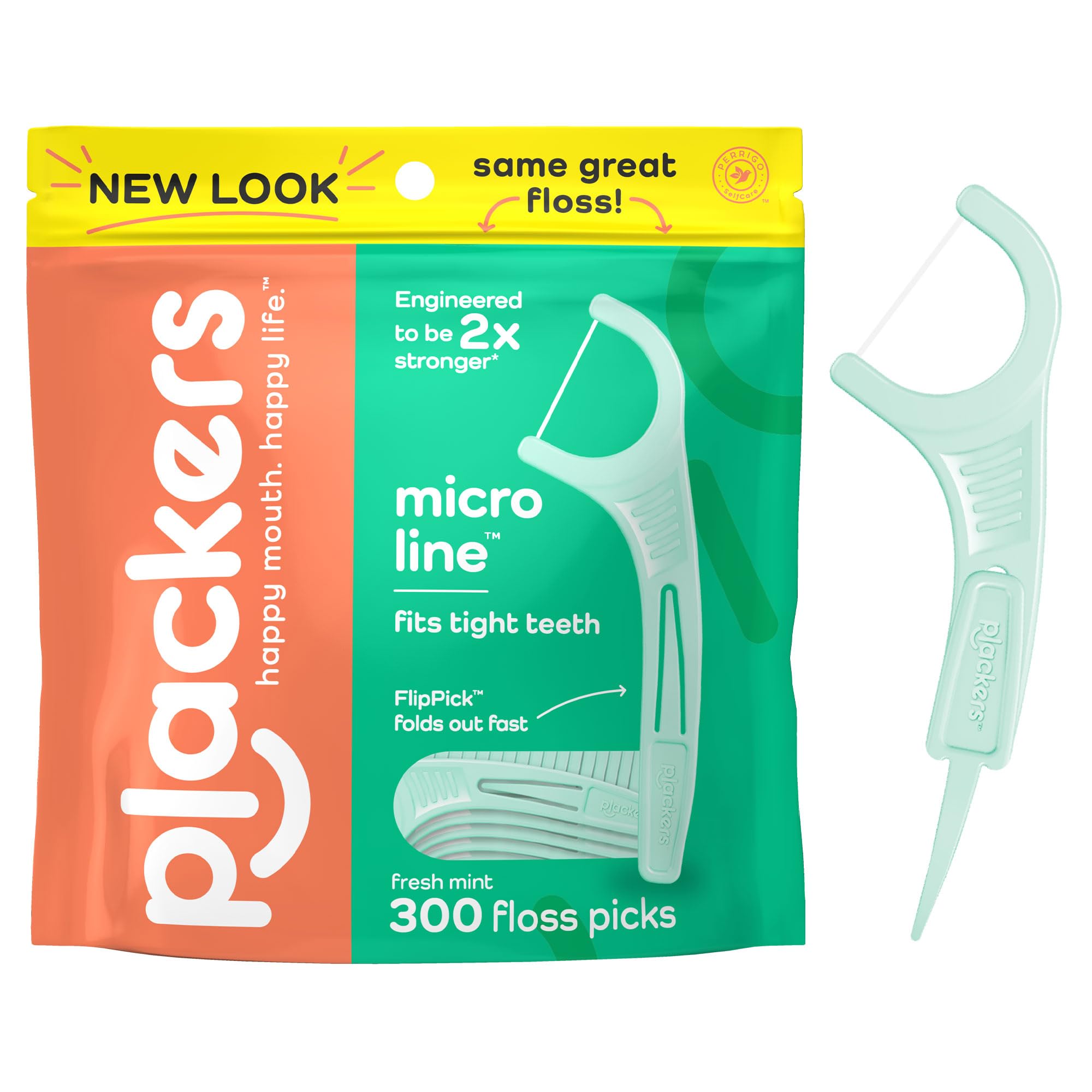 Snapklik.com : Plackers Twin-Line Dental Flossers, Cool Mint Flavor ...