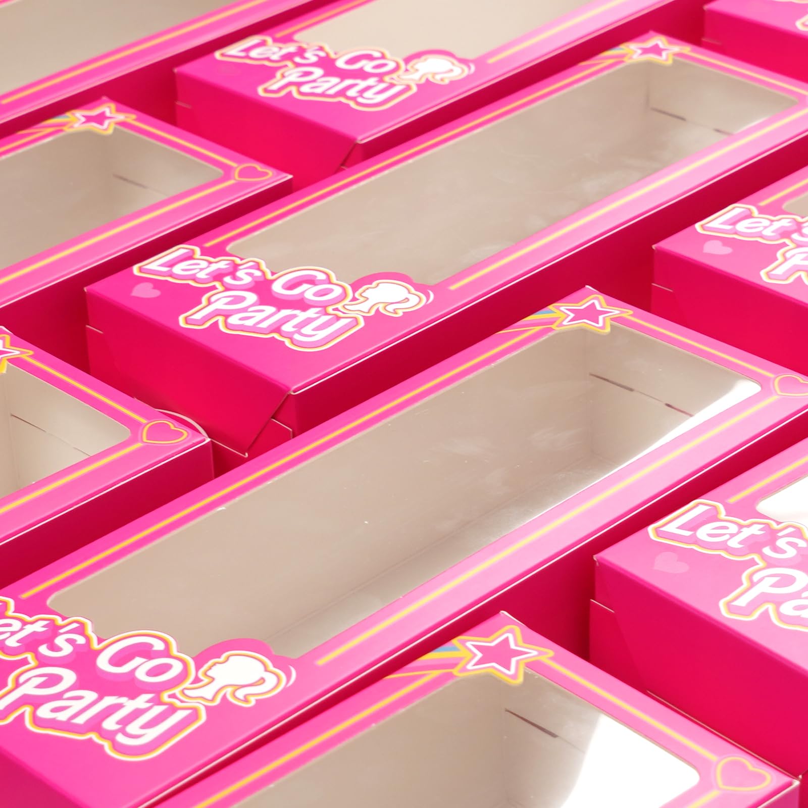 Snapklik.com : 24PCS Pink Party Favor Boxes Props Hot Pink Gift Goodie ...