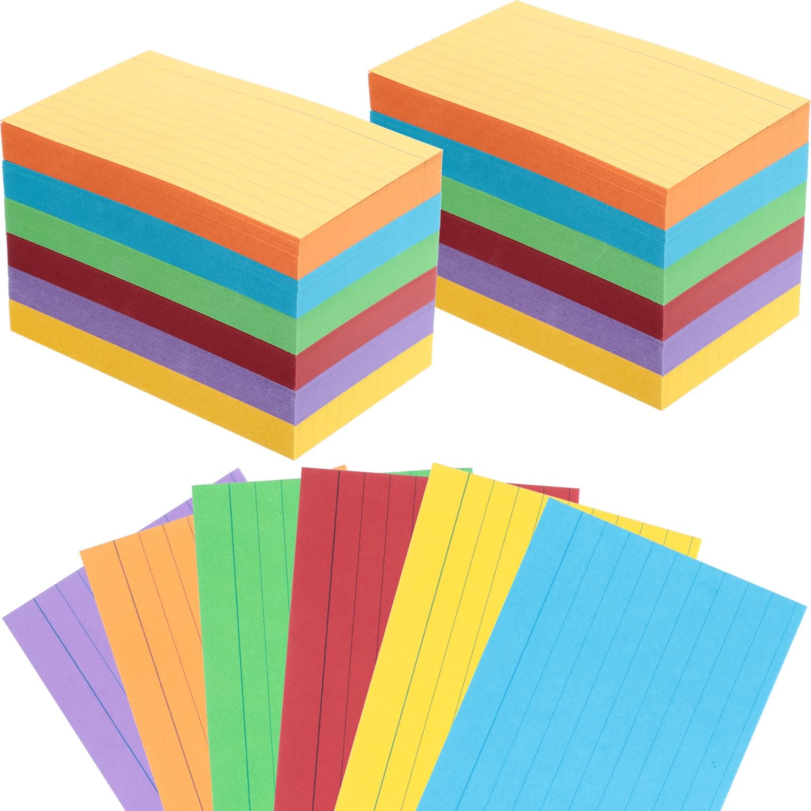 Amazon.com : 600 Pieces Colored Index Cards, 3 x 5 Inch Ruled Color ...