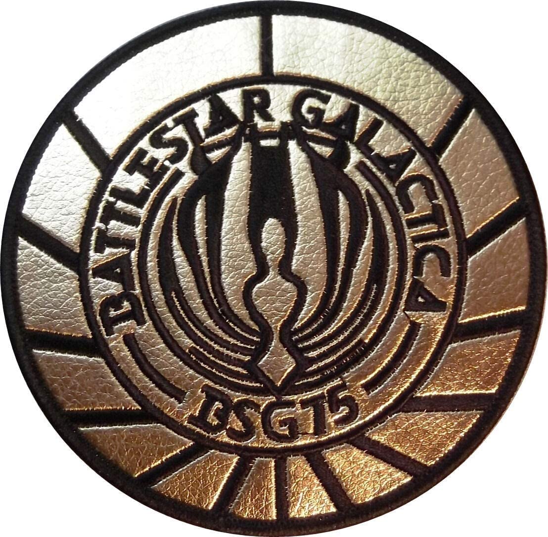 Amazon.com: Battlestar TV Galactica 75 Gold Logo Iron-on/Sew-on ...