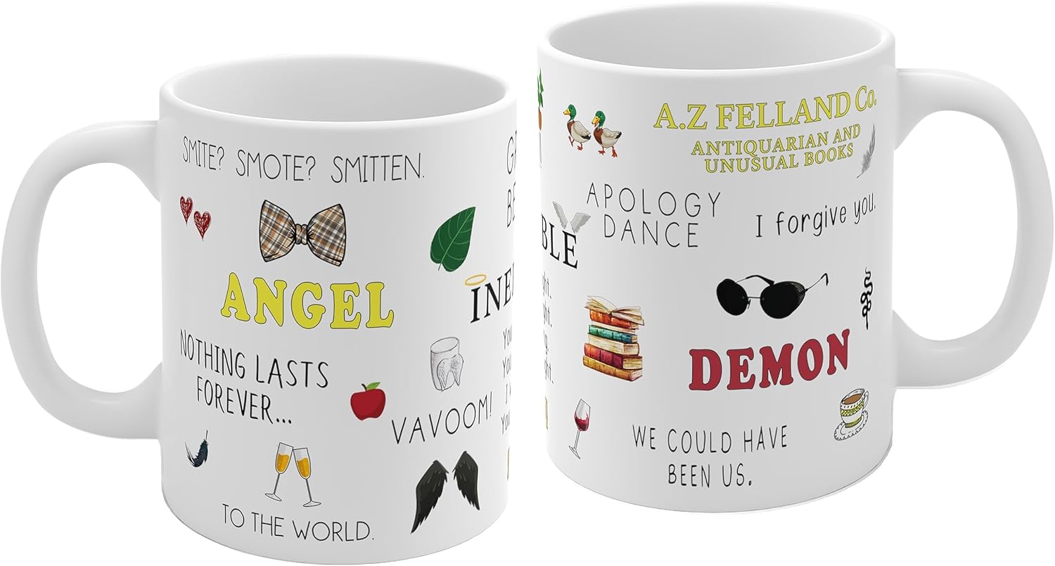 Amazon.com | Smite Smote Smitten Ineffable Husbands Aziraphale Mug ...