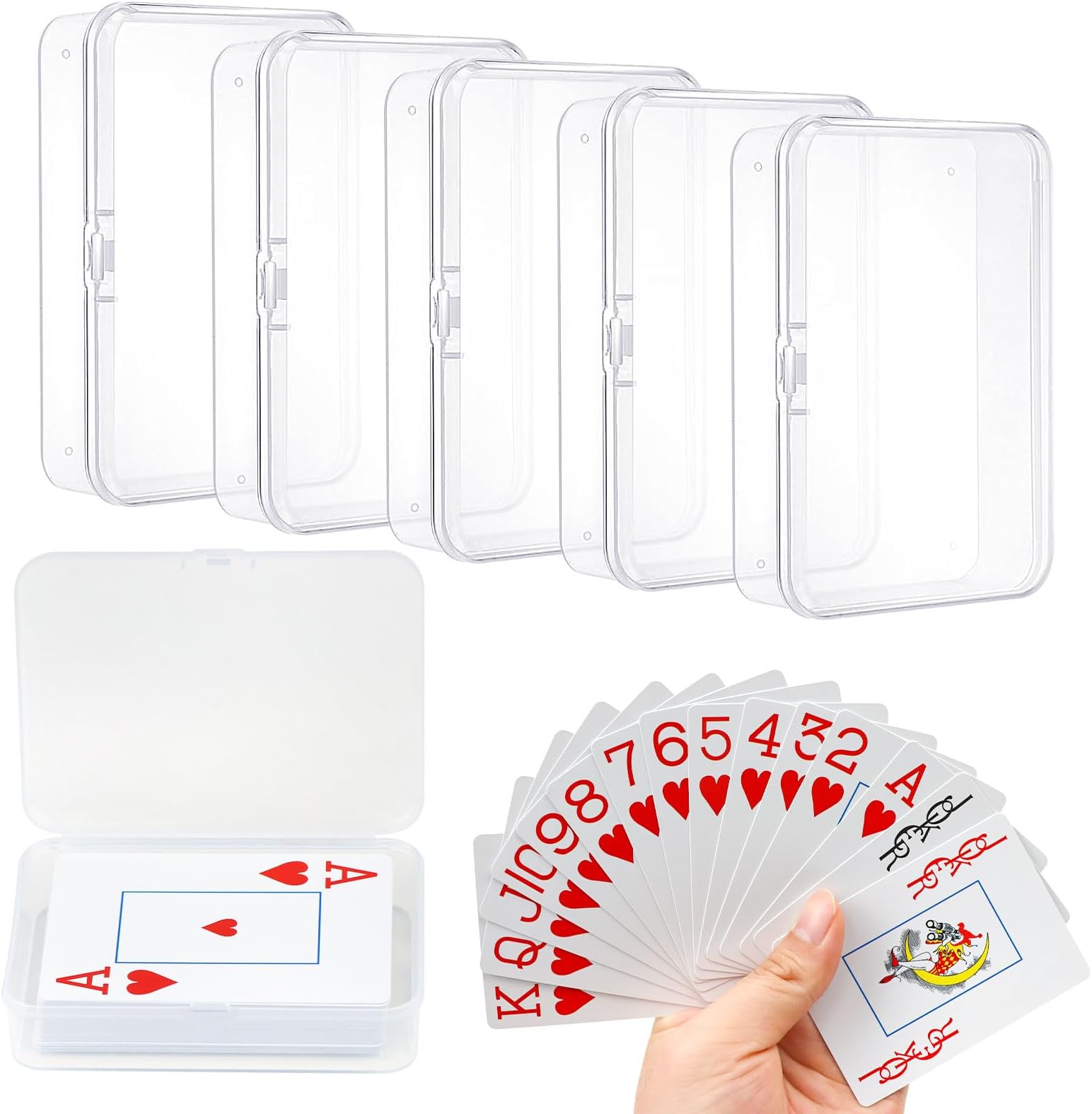 ASTER Playing Deck Card Cases Clear Plastic Card Deck Box Trading Card ...