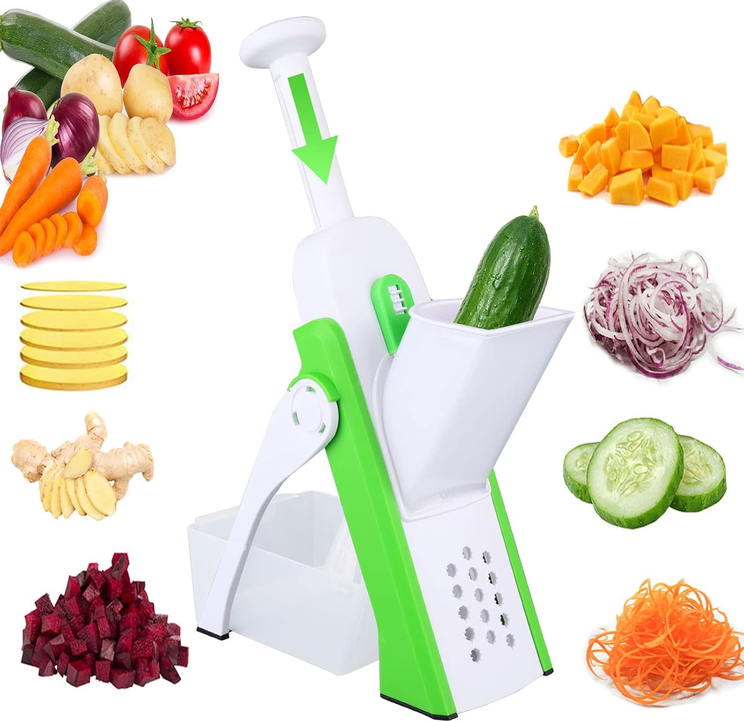 Amazon.com: Merybo Slicer Safe Mandoline Slicer, Multi Vegetable Cutter ...