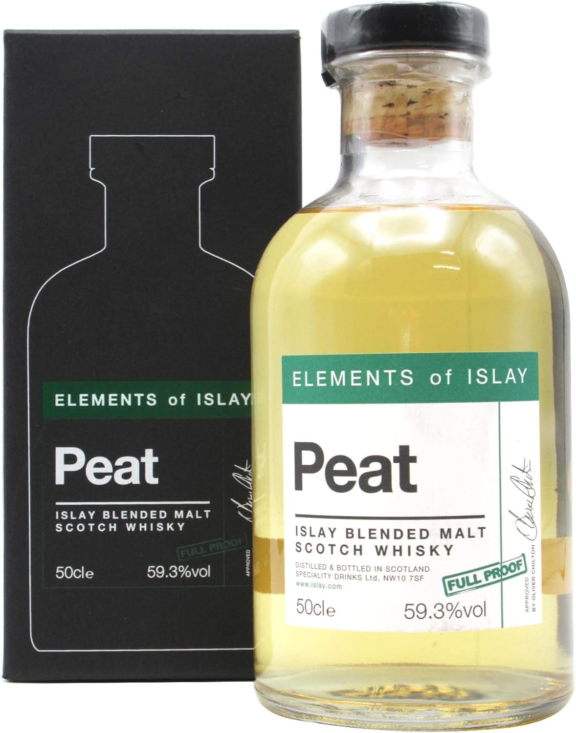 Elements Of Islay - Peat Full Proof Whisky 50cl 59.3% ABV : Amazon.co ...