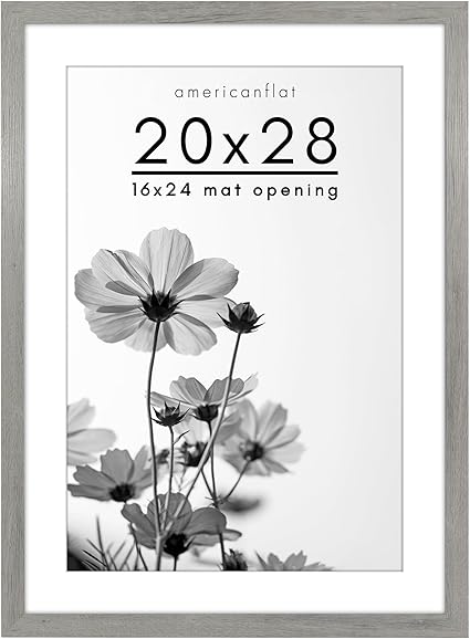 Amazon.com - Americanflat 20x28 Picture Frame in Grey Wood - Use as ...