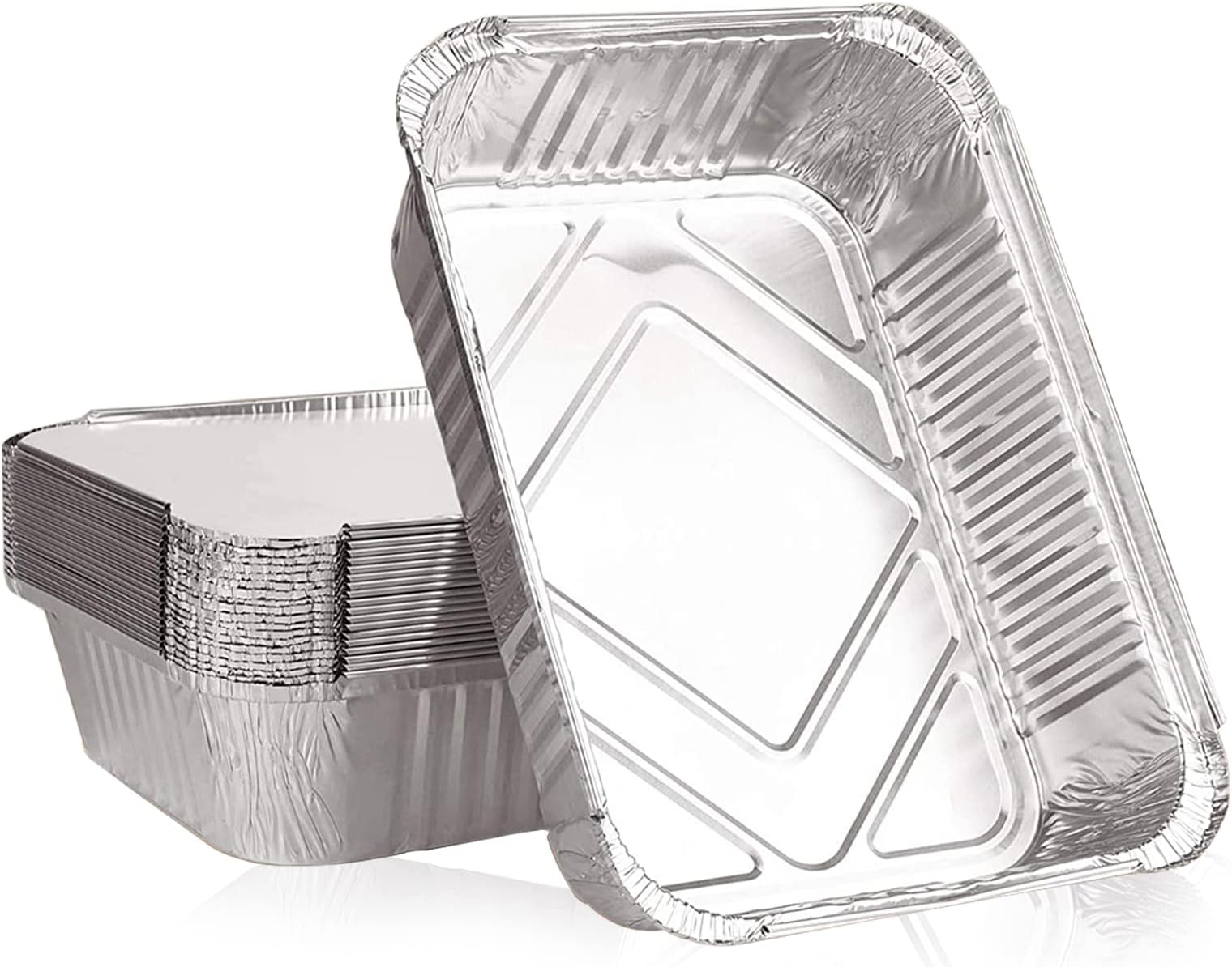 Gtwinsone Aluminium Foil Trays 20 Pack Tin Containers with Lids 1000ML ...