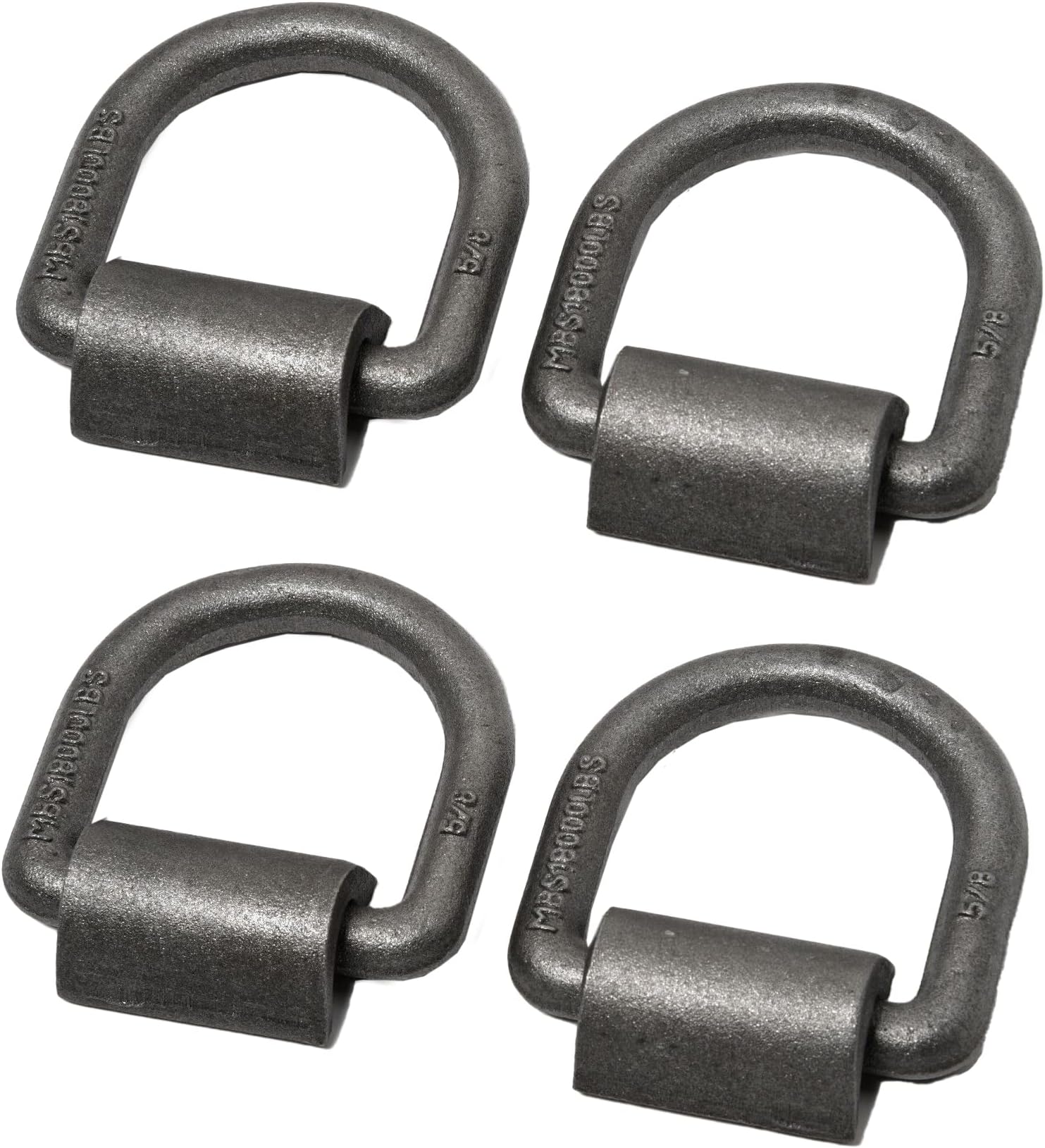 Amazon.com: 8 Pack 1/2" Thick Weld-on Steel D-Ring Rope Hook Chain Tie ...