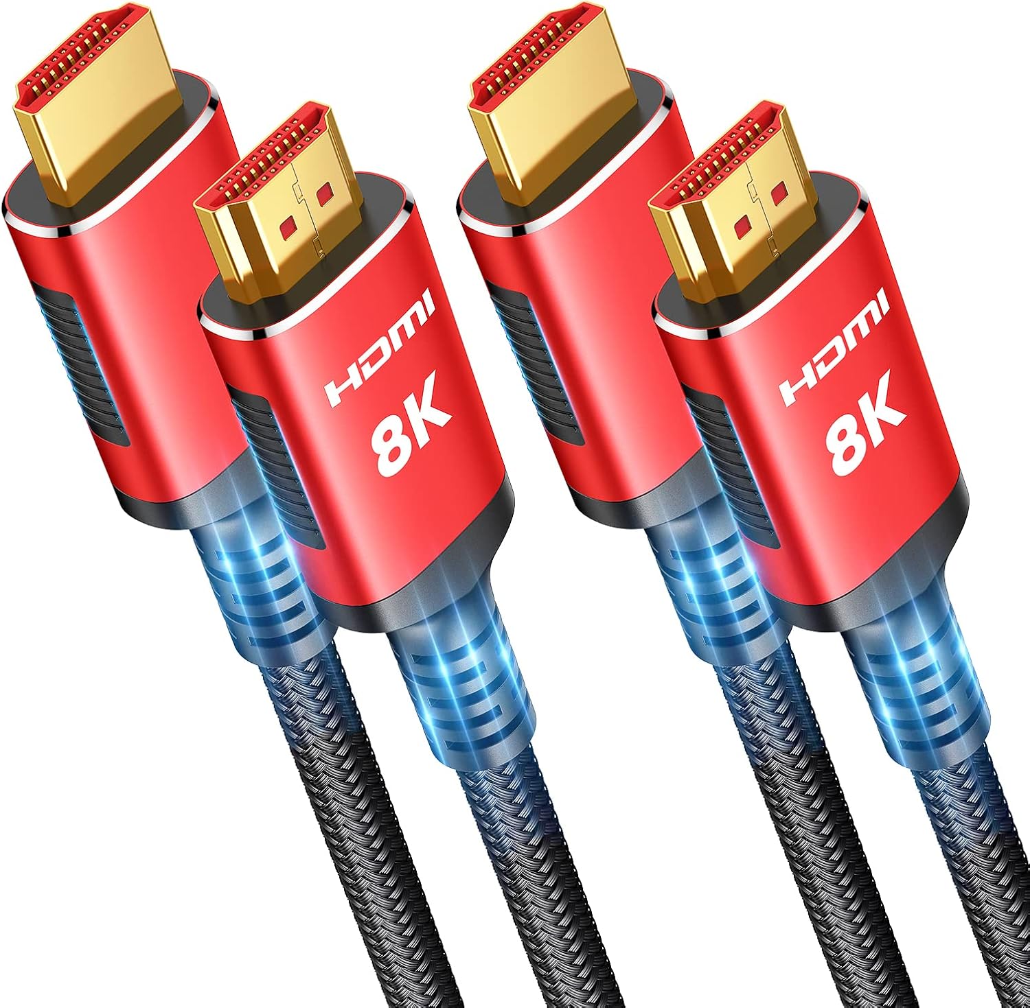 Amazon.com: Snowkids 8K HDMI Cable 2.1 Long 15FT 2-Pack, Ultra 48Gbps High Speed 8K@60Hz 4K ...