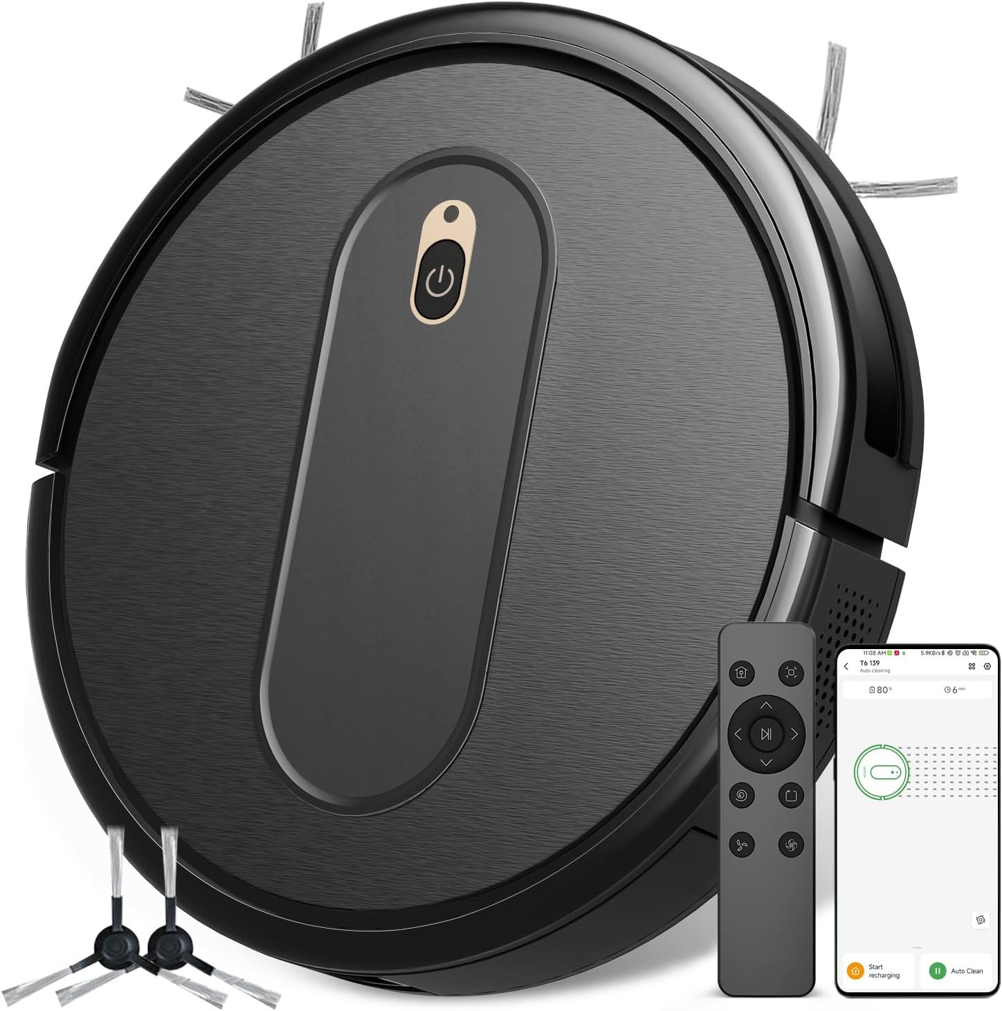 Amazon.com - Vactidy Robot Vacuum with 2000Pa Suction Power, 2.4GHz ...