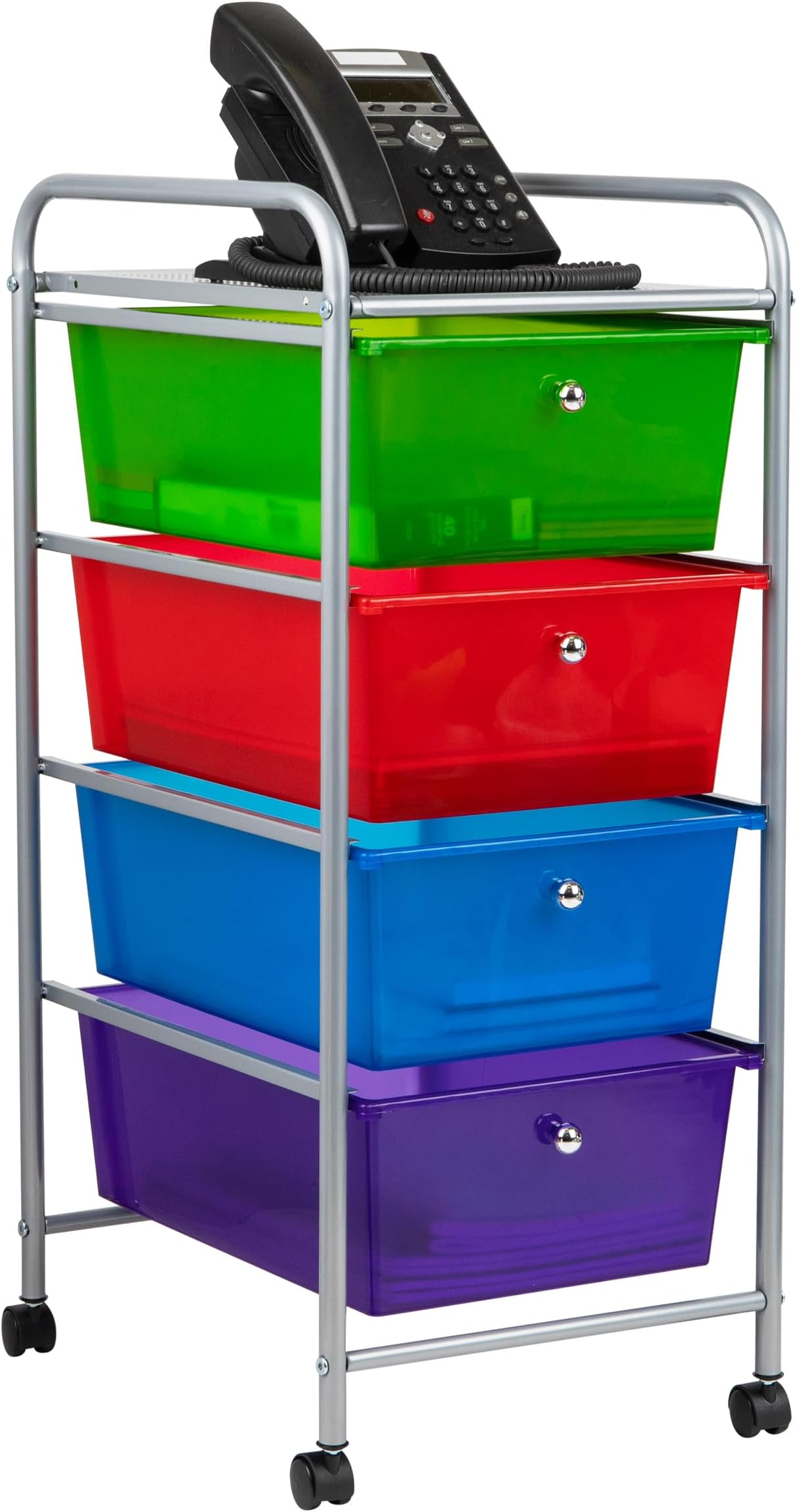 Amazon.com: 4 Drawer Storage Organizer ? Rolling Fabric Bin Storage ...
