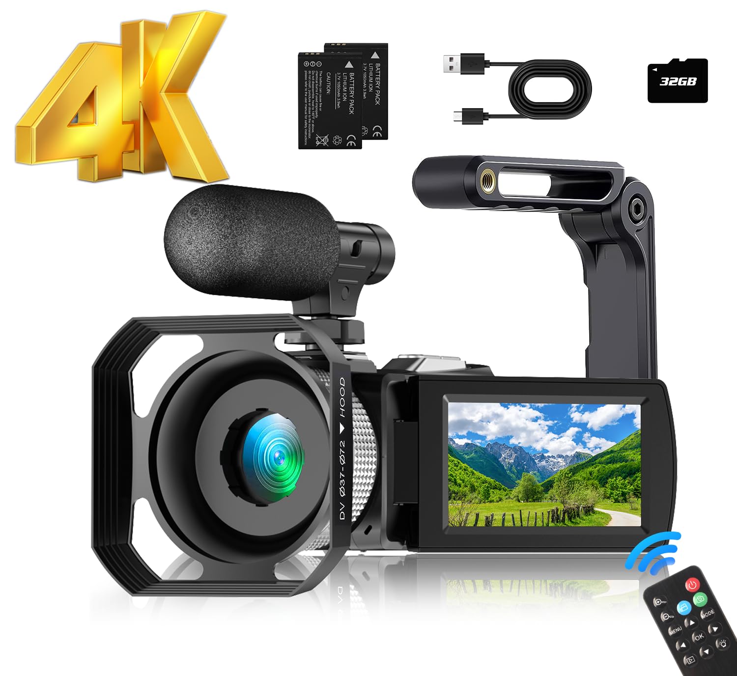 Amazon.com : Hojocojo 4K Video Camera for Recording - 60FPS 3.0" Inch Screen 16 X Digital Zoom ...