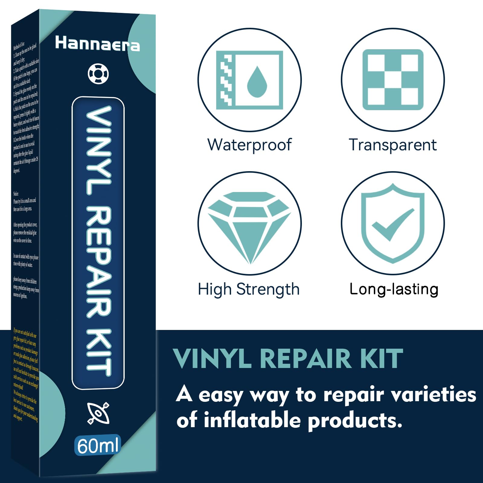 Snapklik.com : Hannaera Air Mattress Patch Kit, Pool Liner Patch Kit ...