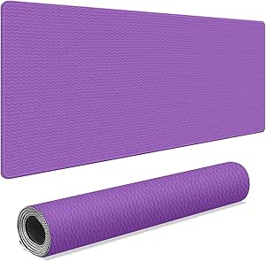 Amazon.com : Large Mouse Pad, Purple Color Little Stripes Wave Desk Mat ...