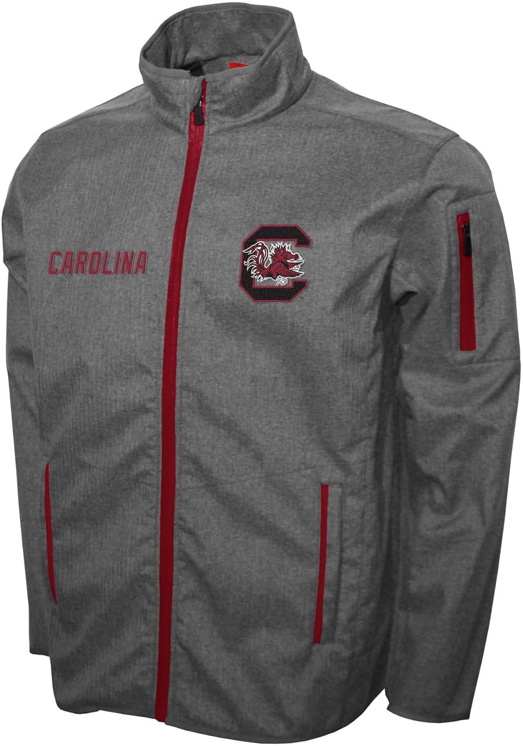 2Bhip NCAA South Carolina Gamecocks Mens Gray Softshell Full Zip Jacket ...