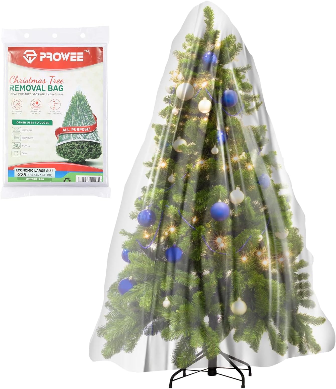 Amazon.com: Upright Christmas Tree Storage Bag 7.5 Ft, Artificial ...