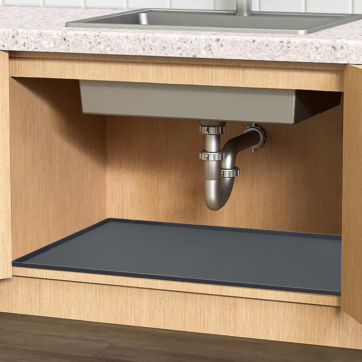 Amazon.com: Silicone Under Sink Mat for Kitchen, 34IN x 22IN Waterproof ...