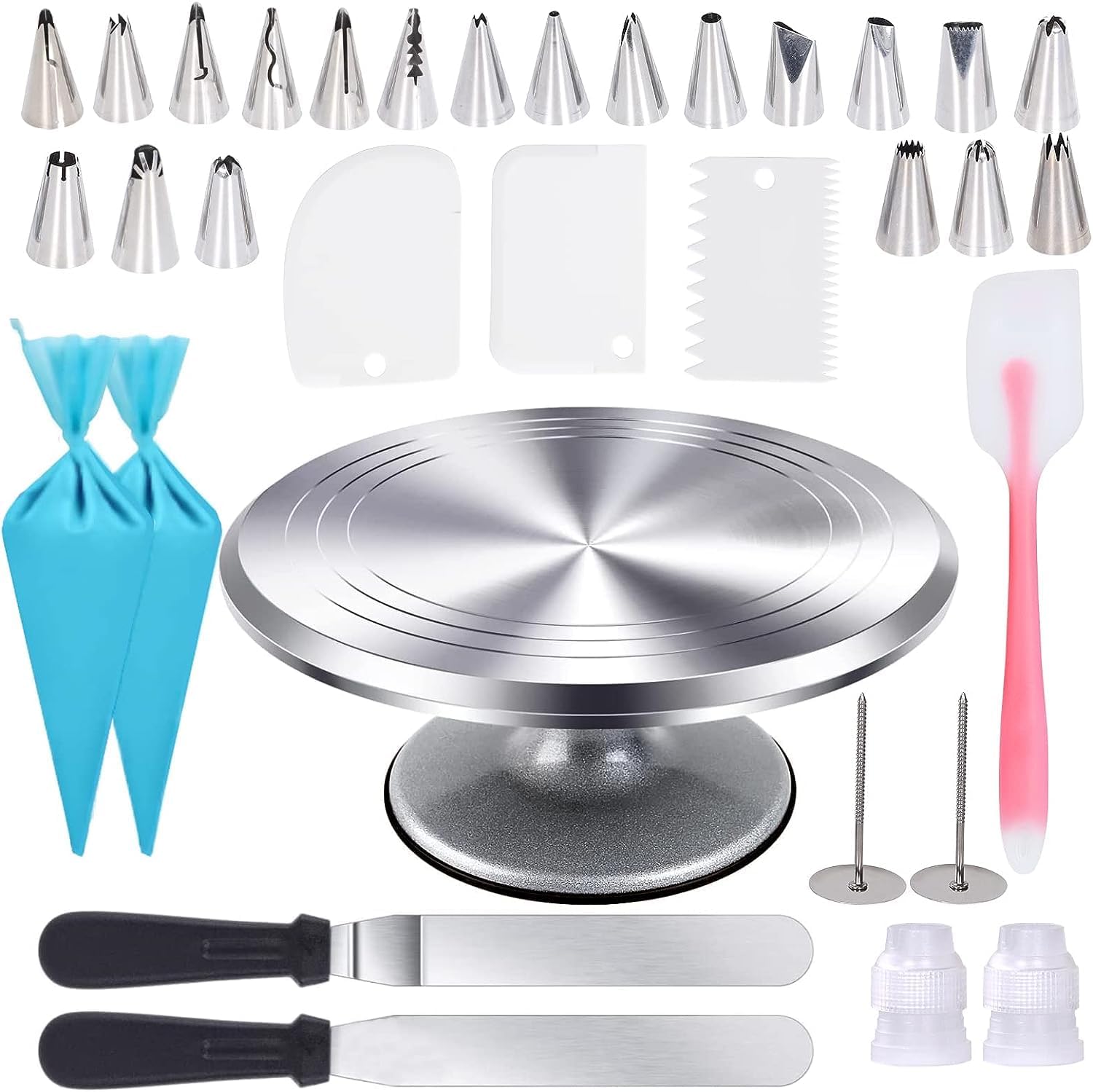 Amazon.com: Uten 12 Inch Cake Turntable Cake Decorating Supplies Kit ...