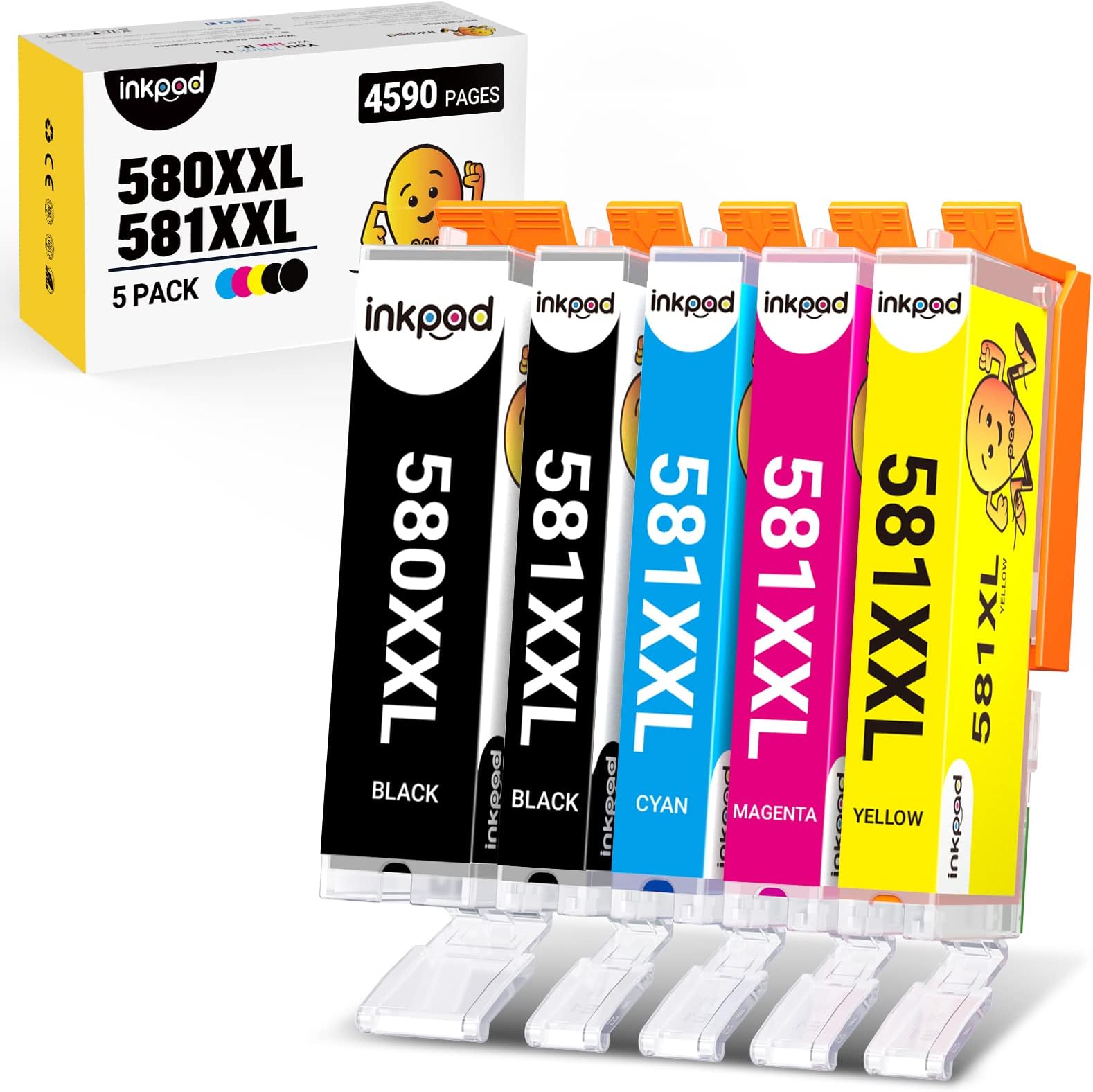 akaca PGI-580 CLI-581 XXL Cartouches d'encre Compatibles avec Canon 580 ...