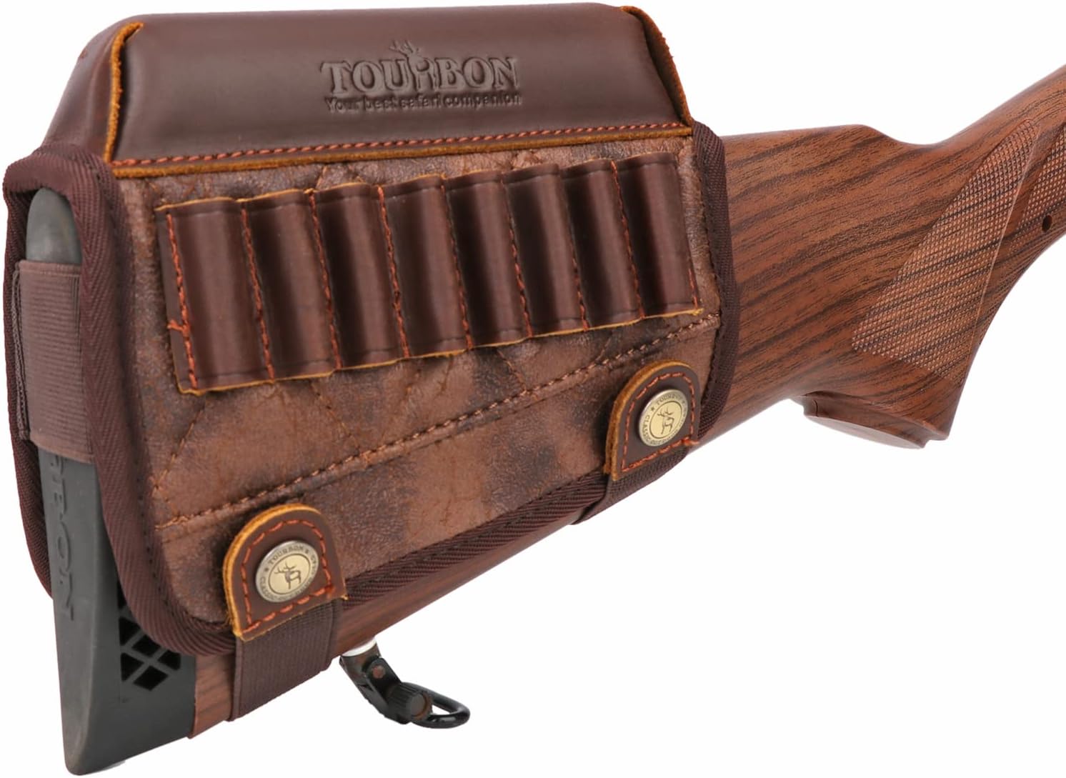 Tourbon PU Leather Cheek Rest Rifle Buttstock Ammo Holder for for .30 ...