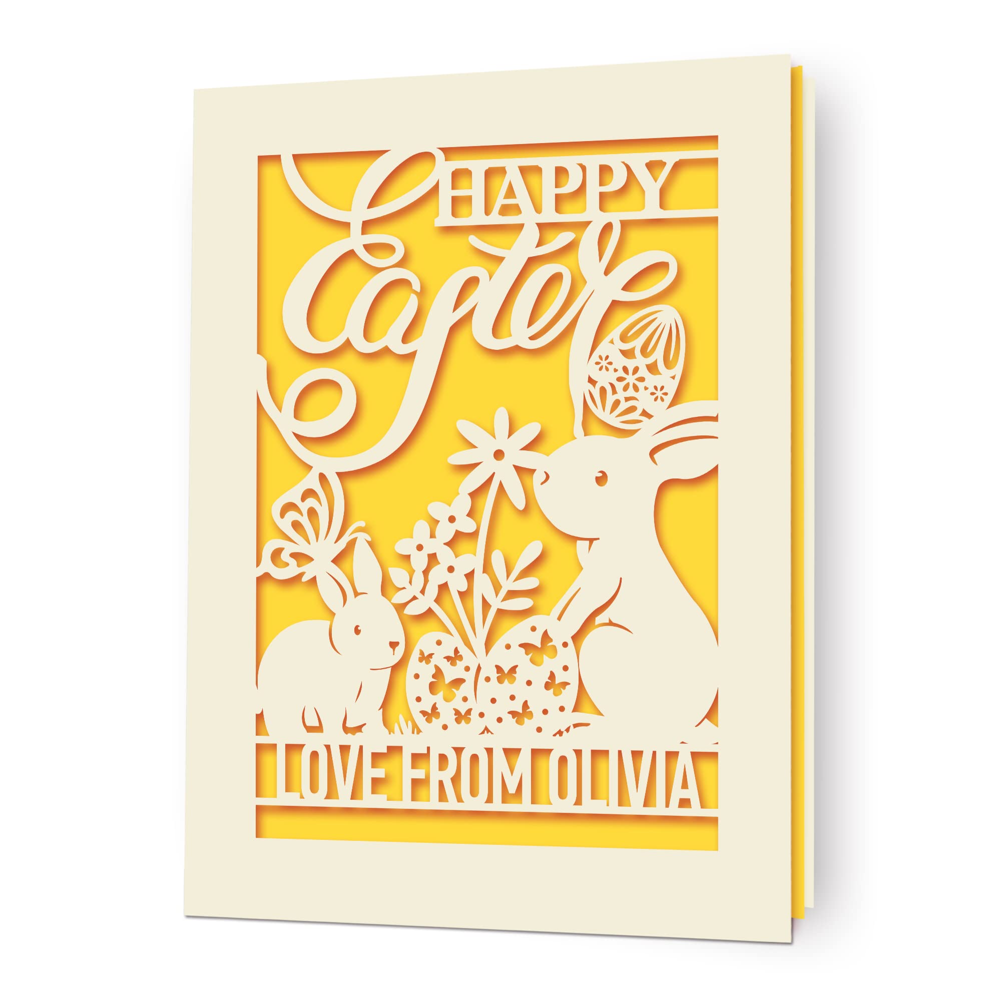 Personalised Easter Cards Easter Egg Card Easter Bunny Card Happy ...