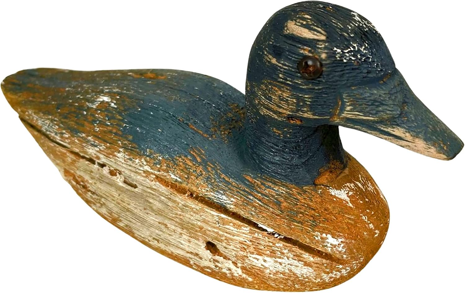 Amazon.com: Vintage Hand-Carved Wooden Duck Figurine – 7.5" Distressed ...