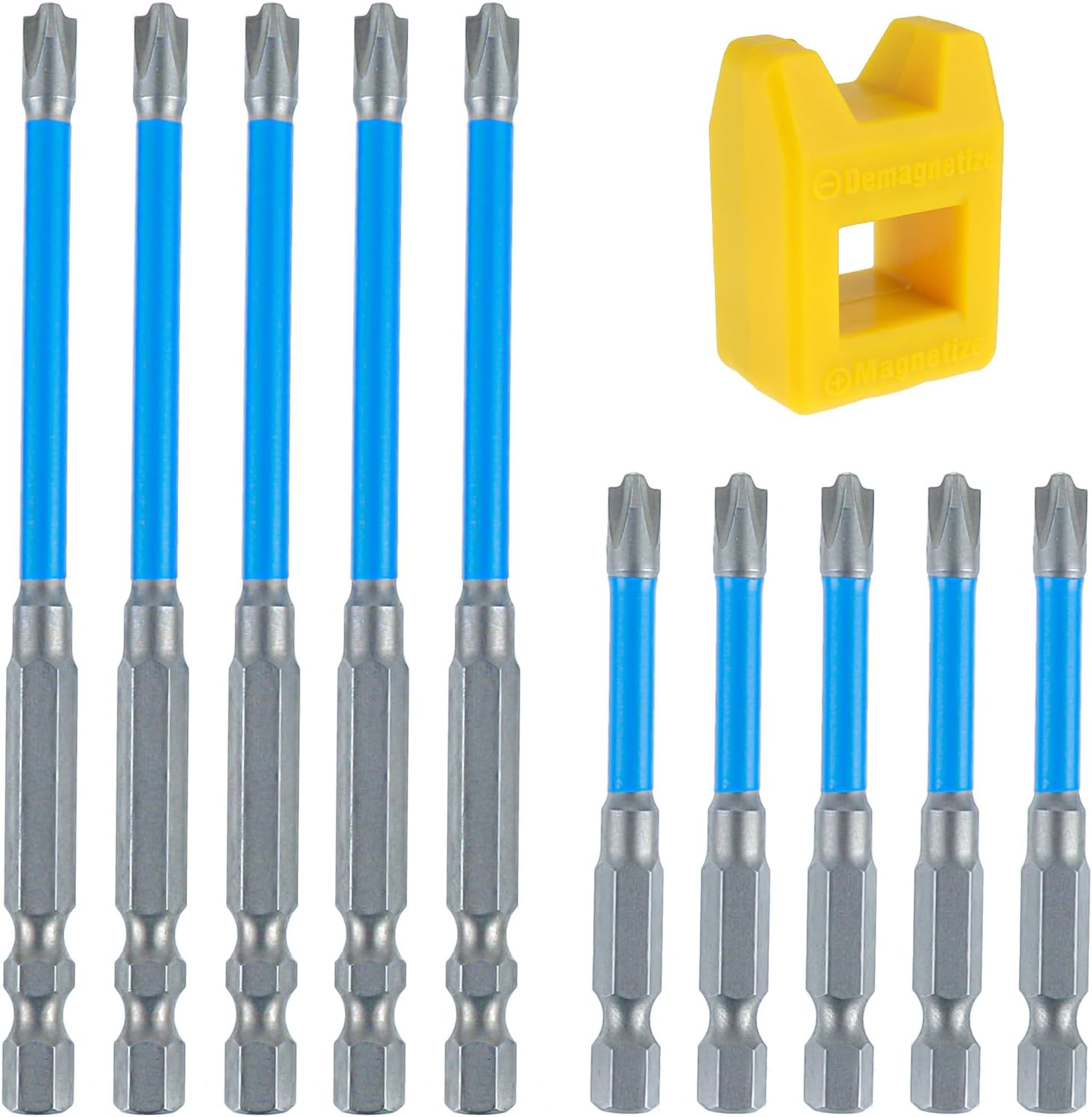 10 PCS Magnetic Anti-slip Drill Bit PH2 Drill Bits Set Anti Slip Screw ...