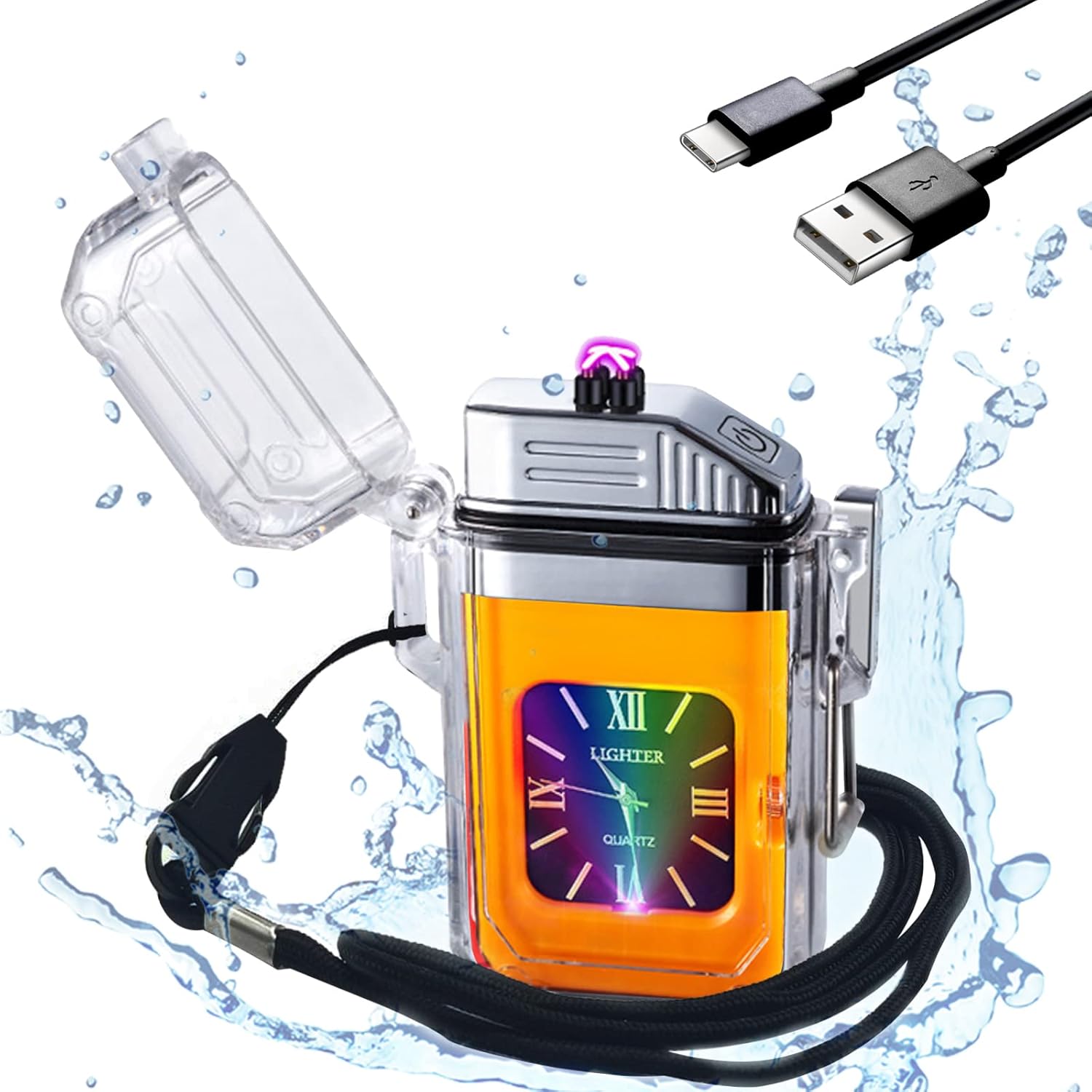 Amazon.com: SKRFIRE Clear Waterproof Electric Rechargeable Plasma ...