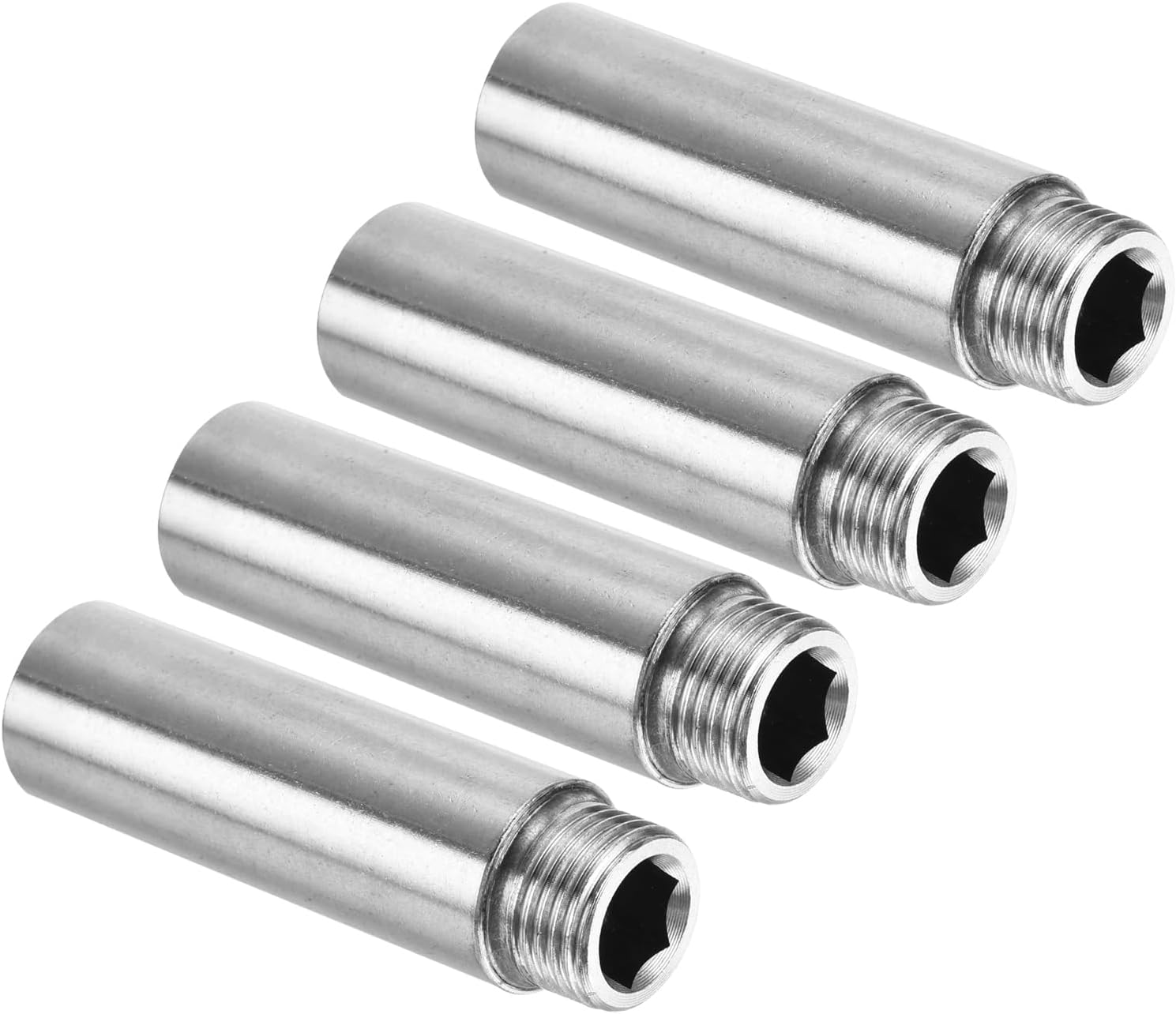 PATIKIL Shower Head Extension Arm, 4 Pack 201 Stainless Steel G1/2 Male ...