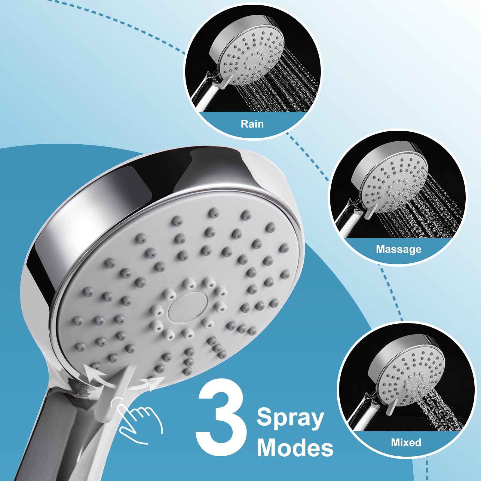 Snapklik.com : OFFO Shower Slide Bar Combo, Adjustable 21 In Slide Bar