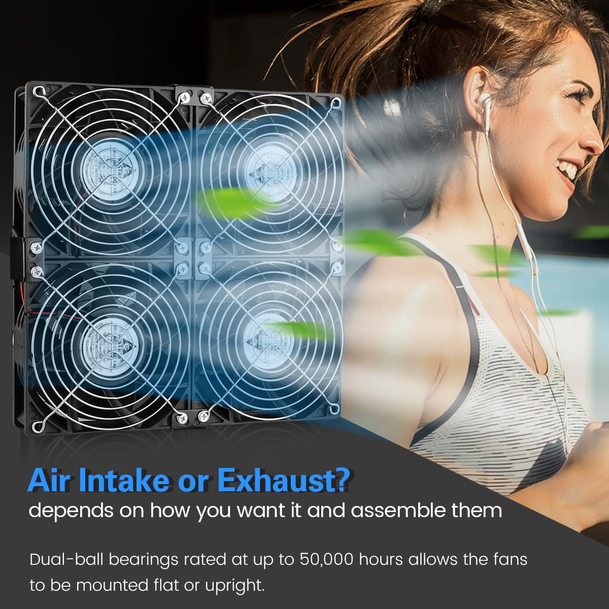 Snapklik.com : GDSTIME 4x120mm Powerful Computer Fans