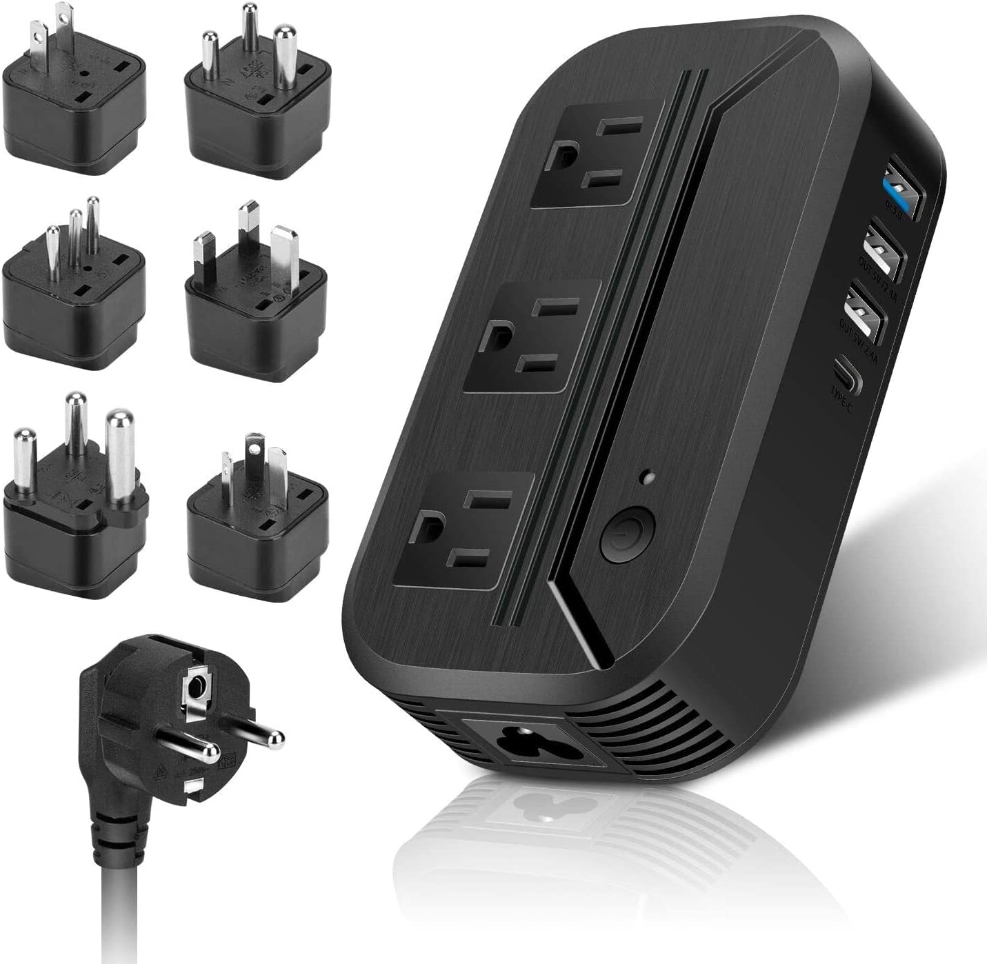 Power Converter 2300W International Step Down Voltage 220V/240V to 110V ...