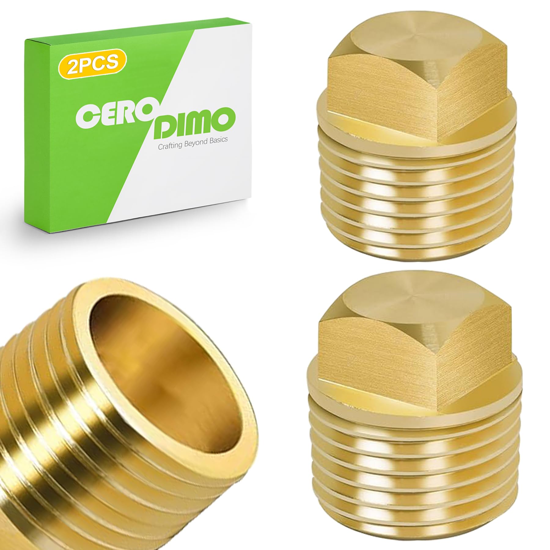 Amazon.com: CeroDimo 2 Pack 1/2 Inch NPT Solid Brass Boat Drain Plugs ...