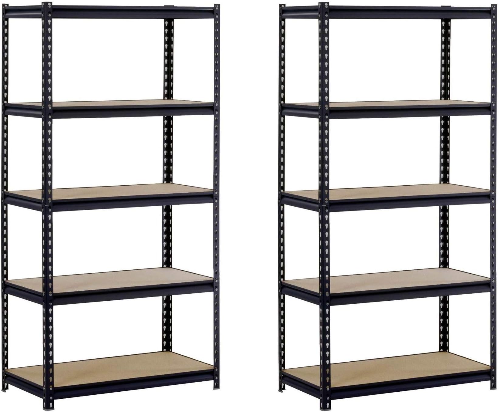 Amazon.com: EDSAL UR245AZ-BLK Steel Storage Rack, 5 Adjustable Shelves ...