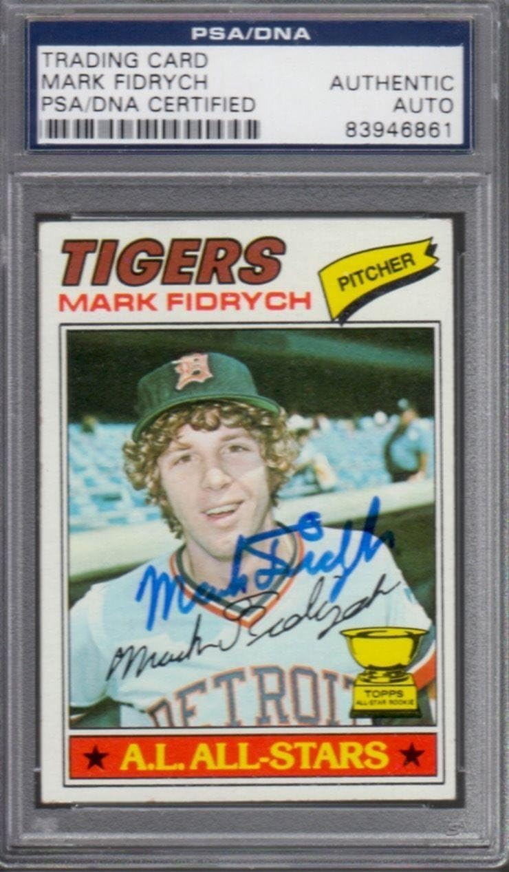 Mark Fidrych Detroit Tigers 1977 Topps Signed AUTOGRAPH - PSA/DNA ...