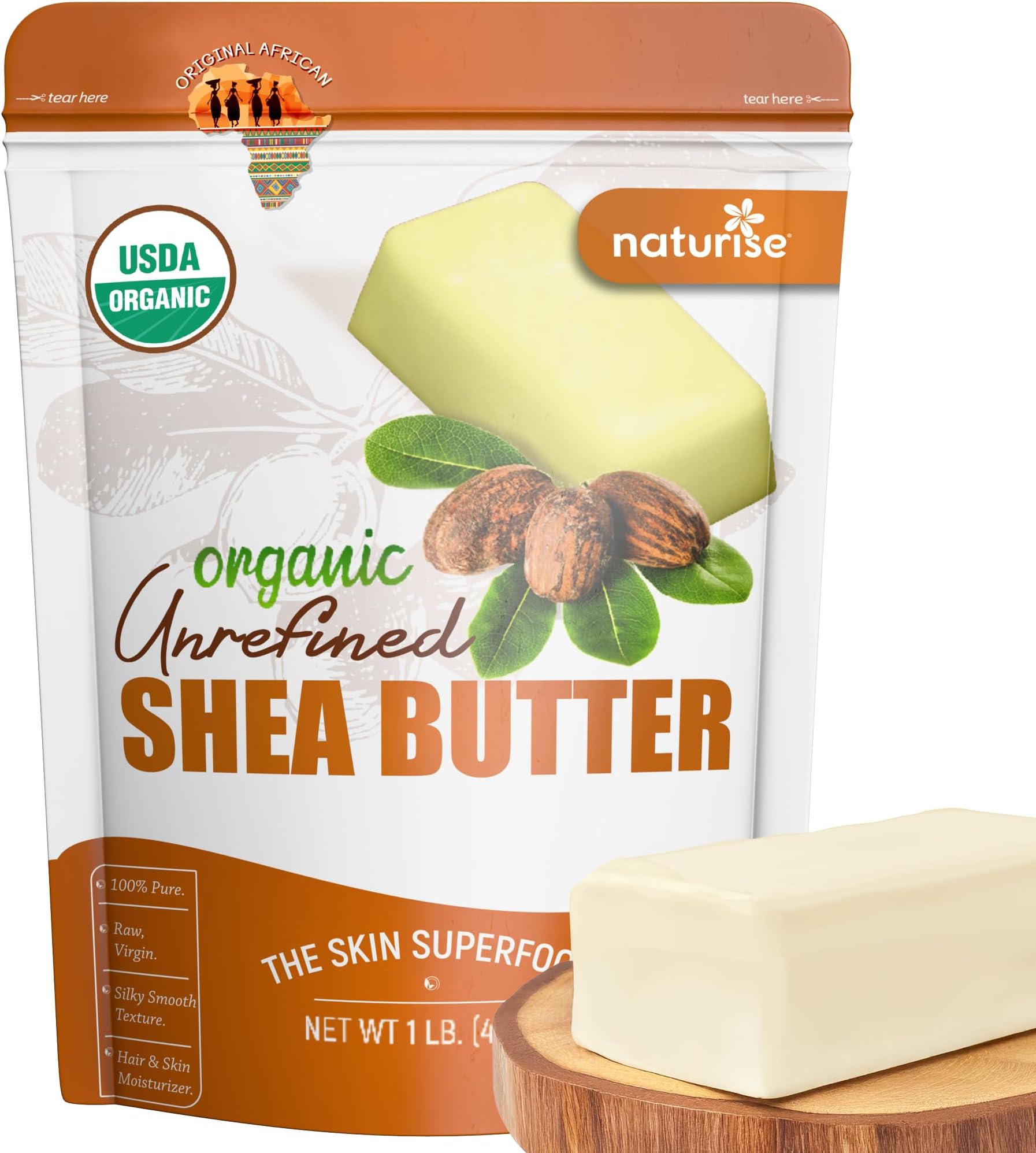 Amazon.com : Kovafood Organic Raw Unrefined African Shea Butter- 100% ...