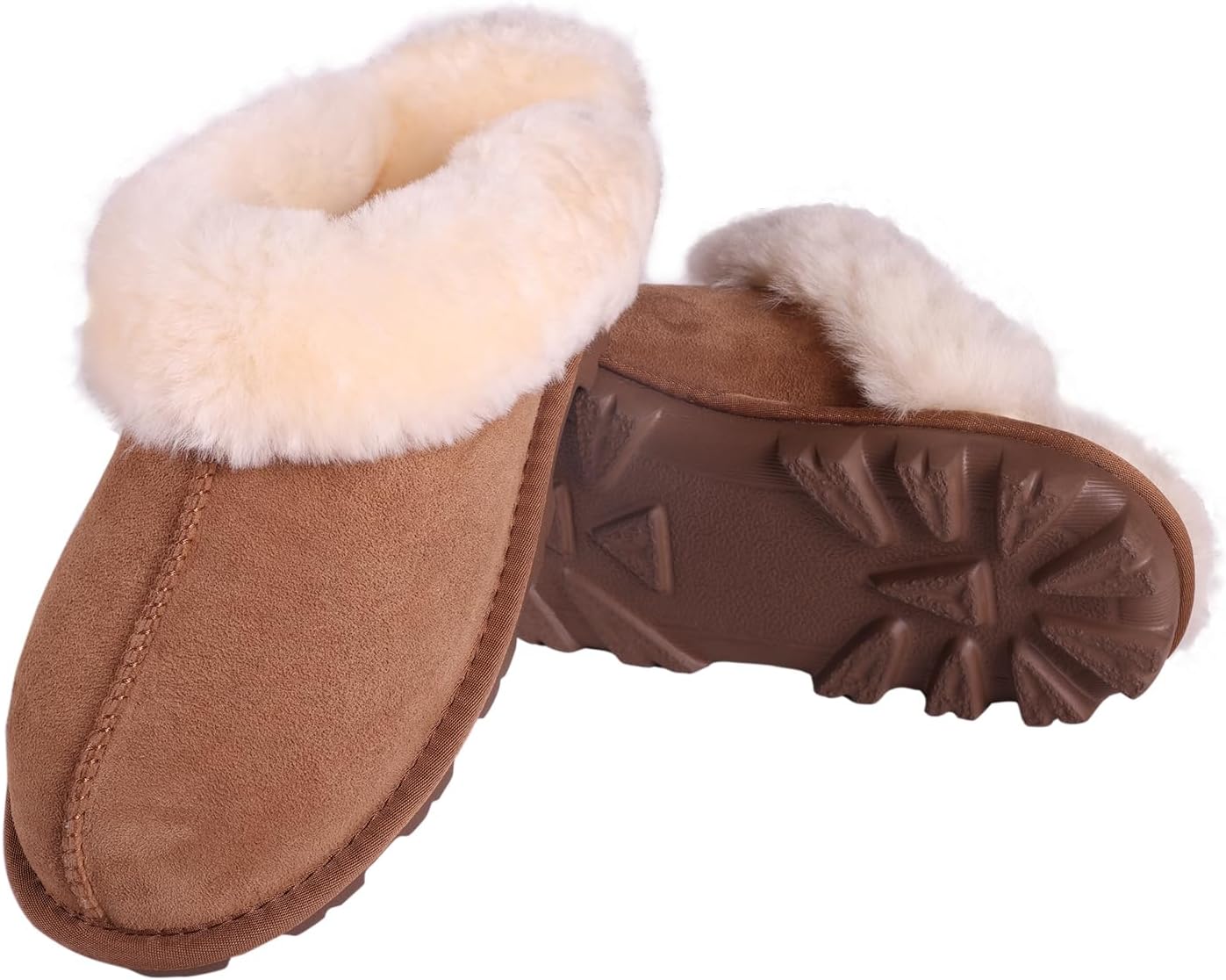 Amazon.com | MH MYLUNE HOME Australian Sheepskin Slippers for Women ...