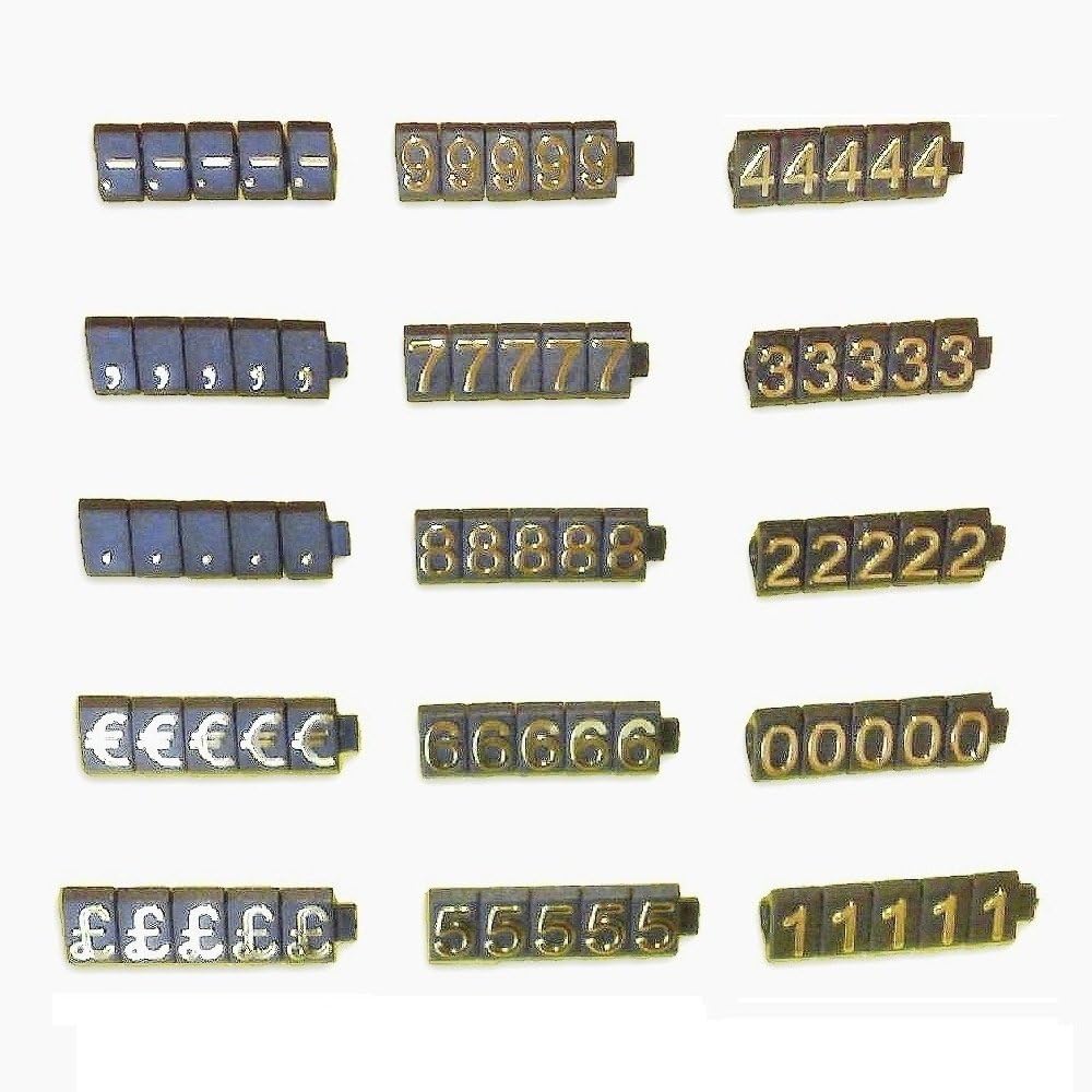 1 Price Cube Kit for Shop Display (340 Cubes, White on Black) PCUBK ...