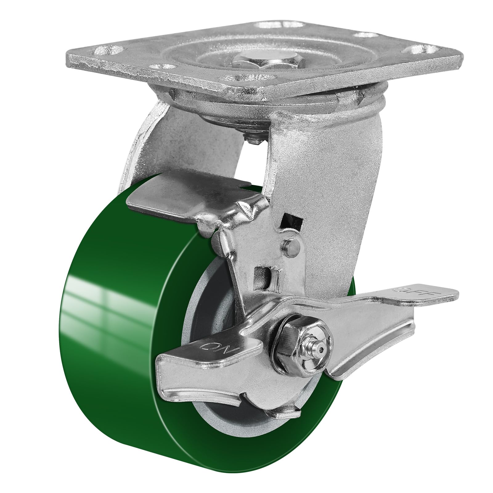 FOVERSWIVE 4"x2"Industrial Casters- Heavy Duty Casters,Polyurethane on ...