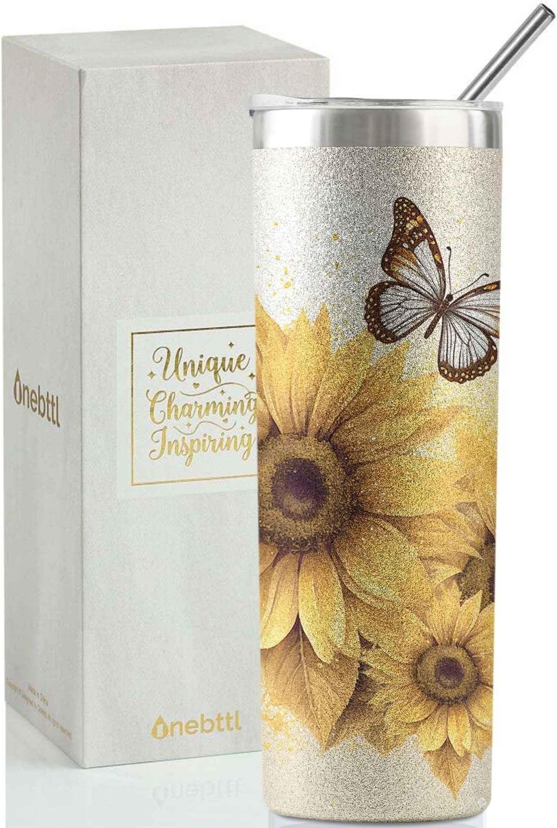 Amazon.com | Onebttl Sunflower Gifts for Sunflower Lovers, 20oz ...