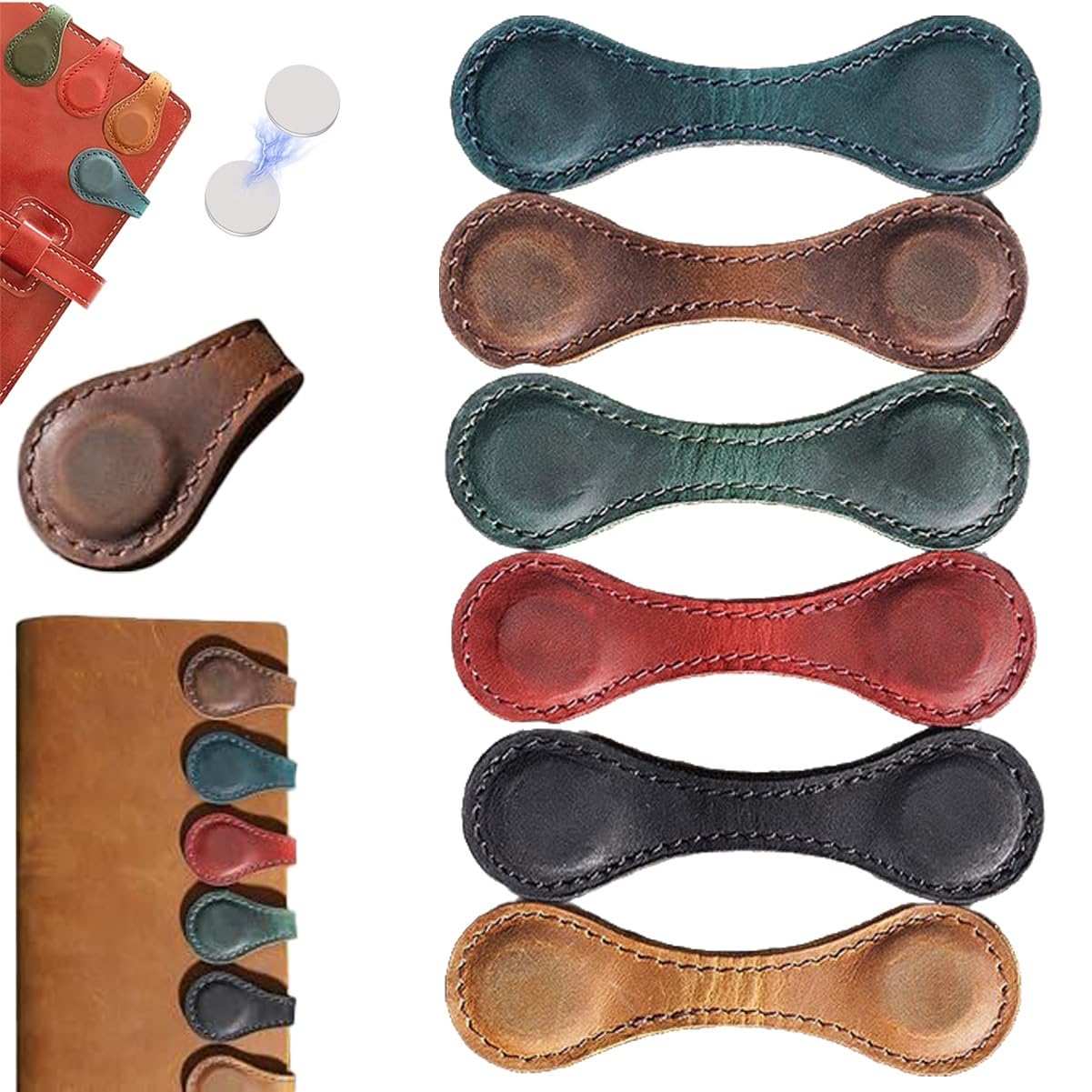 Amazon.com: Zieotu Timeless Mark Magnetic Leather Bookmark ...