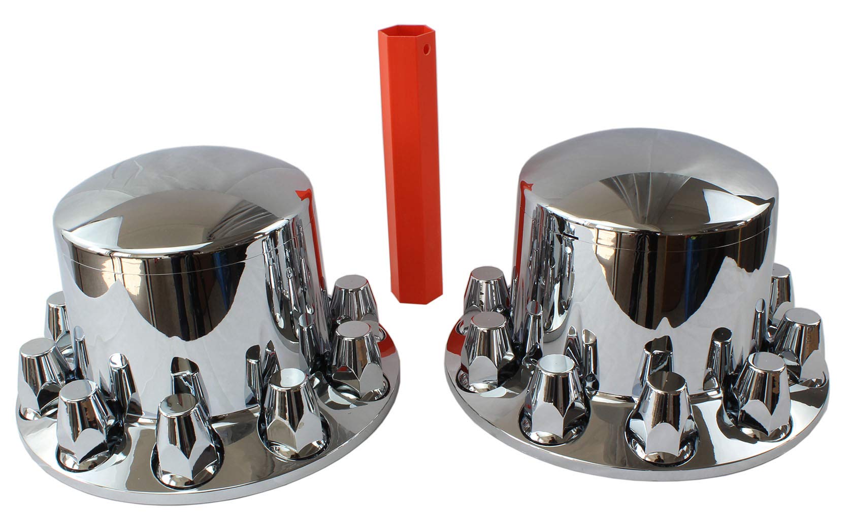 Amazon.com: MRJLK Chrome ABS Complete Axle Cover Set with Standard Hub ...