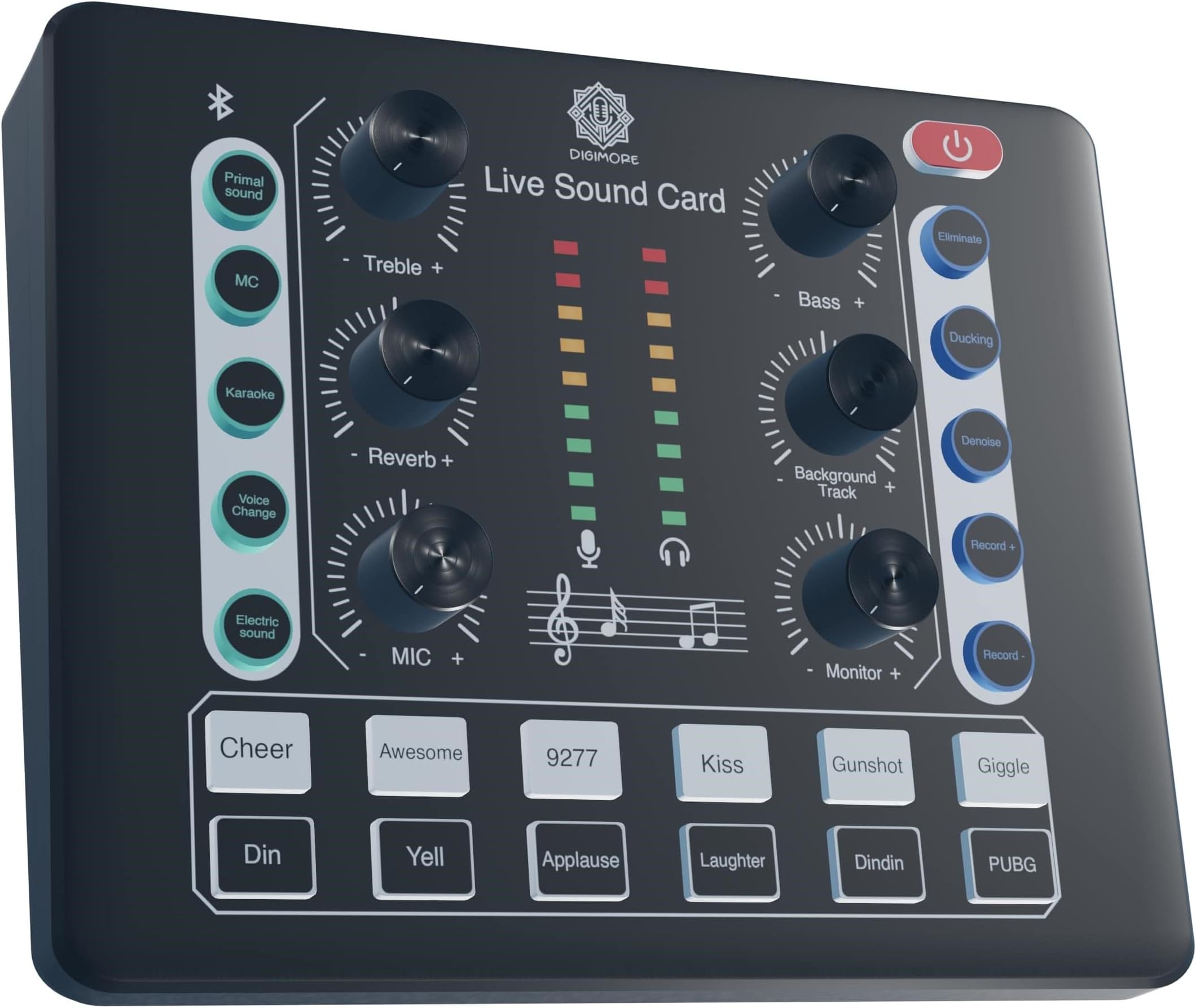 DIGIMORE Audio Mixer | Live Sound Card | Audio Interface with DJ Mixer ...