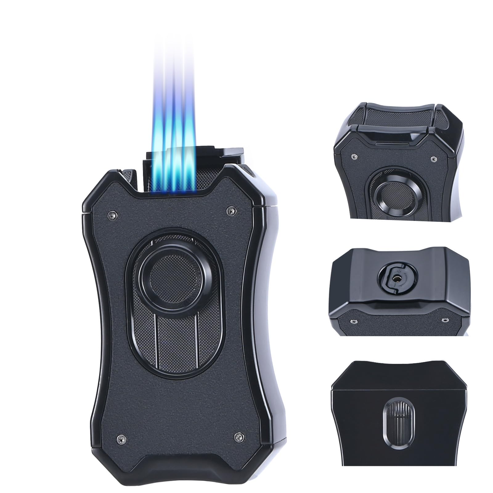 Amazon.com: Reetsing Large Lighter,Premium Windproof Dual Torch Jet ...