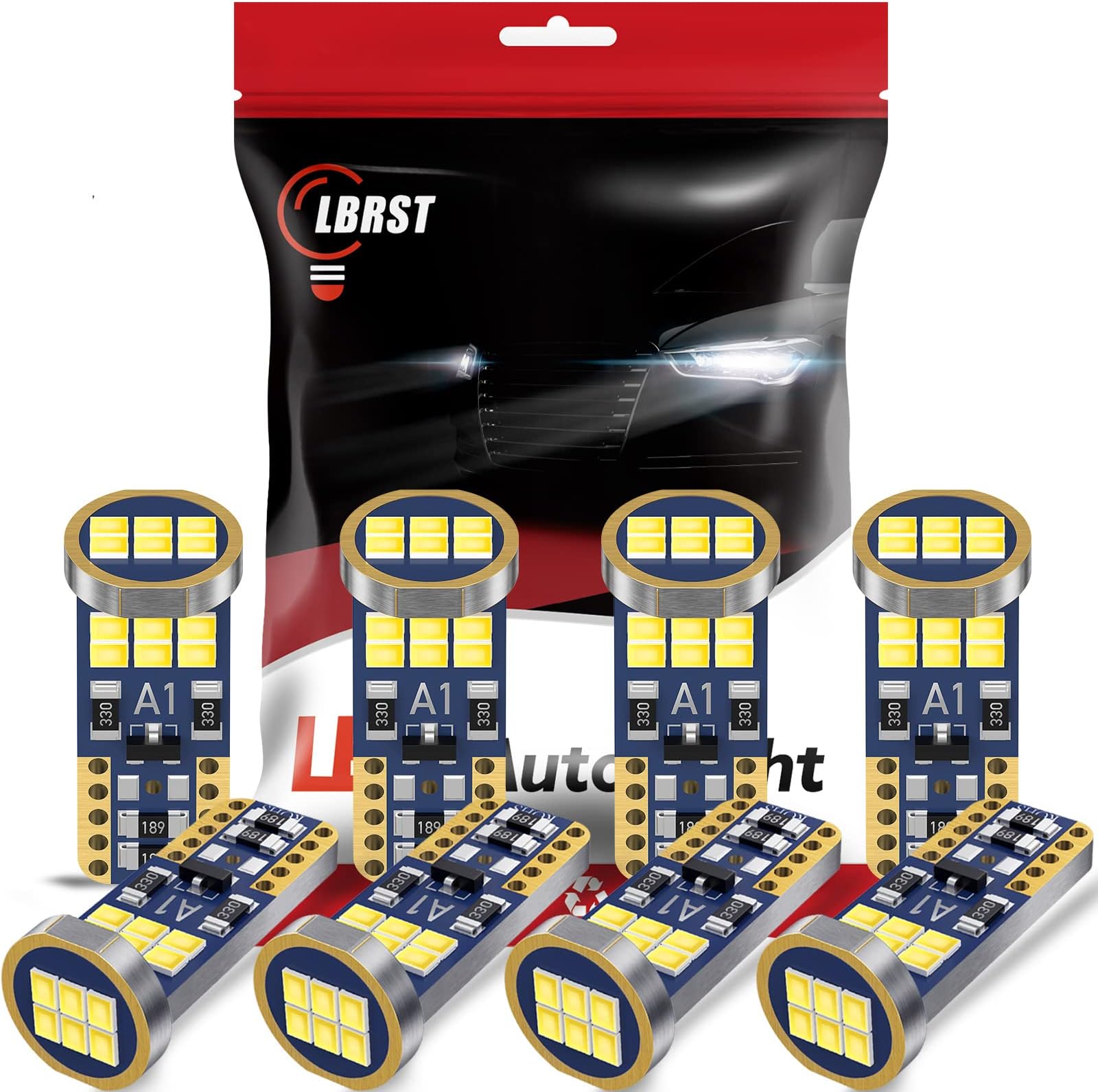 Amazon.com: Augeny 30 PCS 6000K Car LED Light Bulbs, 12V Ultra Bright ...